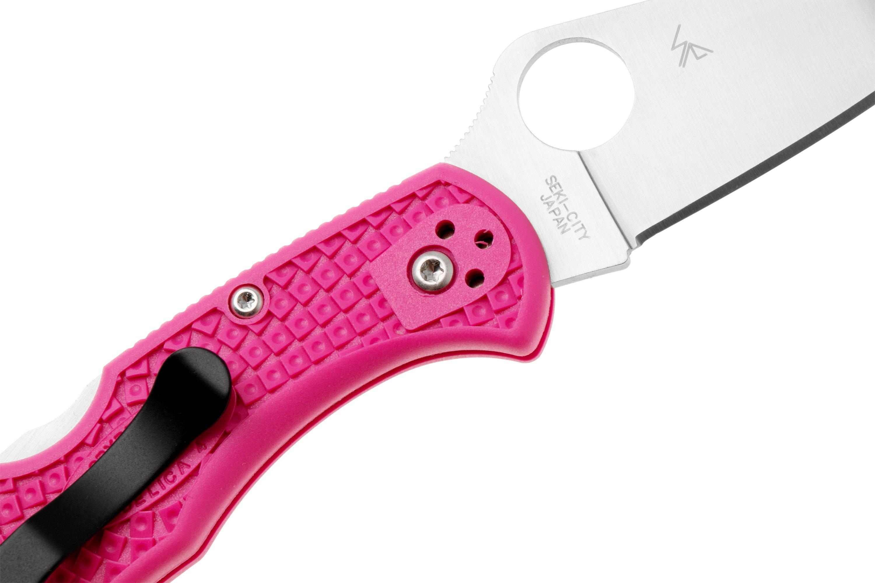Spyderco Delica 4 Pink S30V C11FPPNS30V Pink Heals pocket knife ...