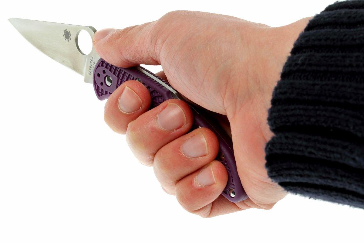Spyderco Delica 4 Purple C11FPPR pocket knife | Advantageously shopping ...