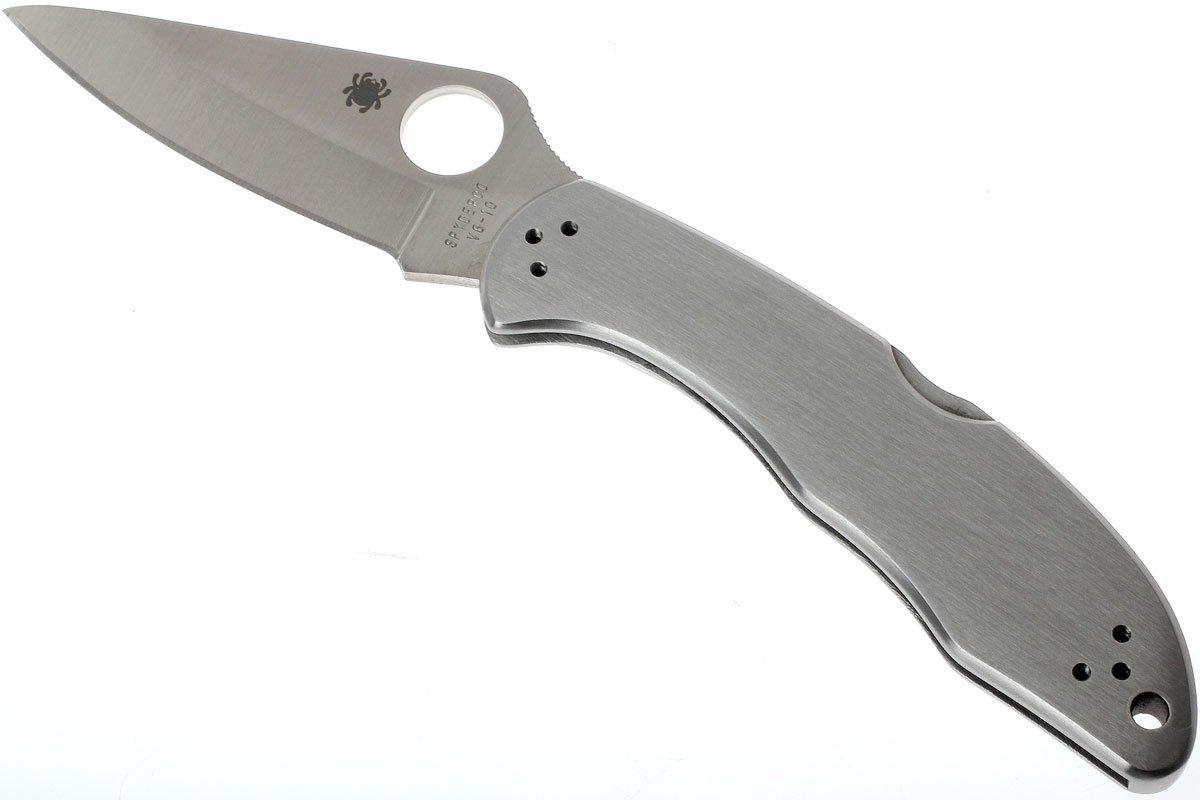 Spyderco Delica 4 Stainless Steel C11P pocket knife | Advantageously ...