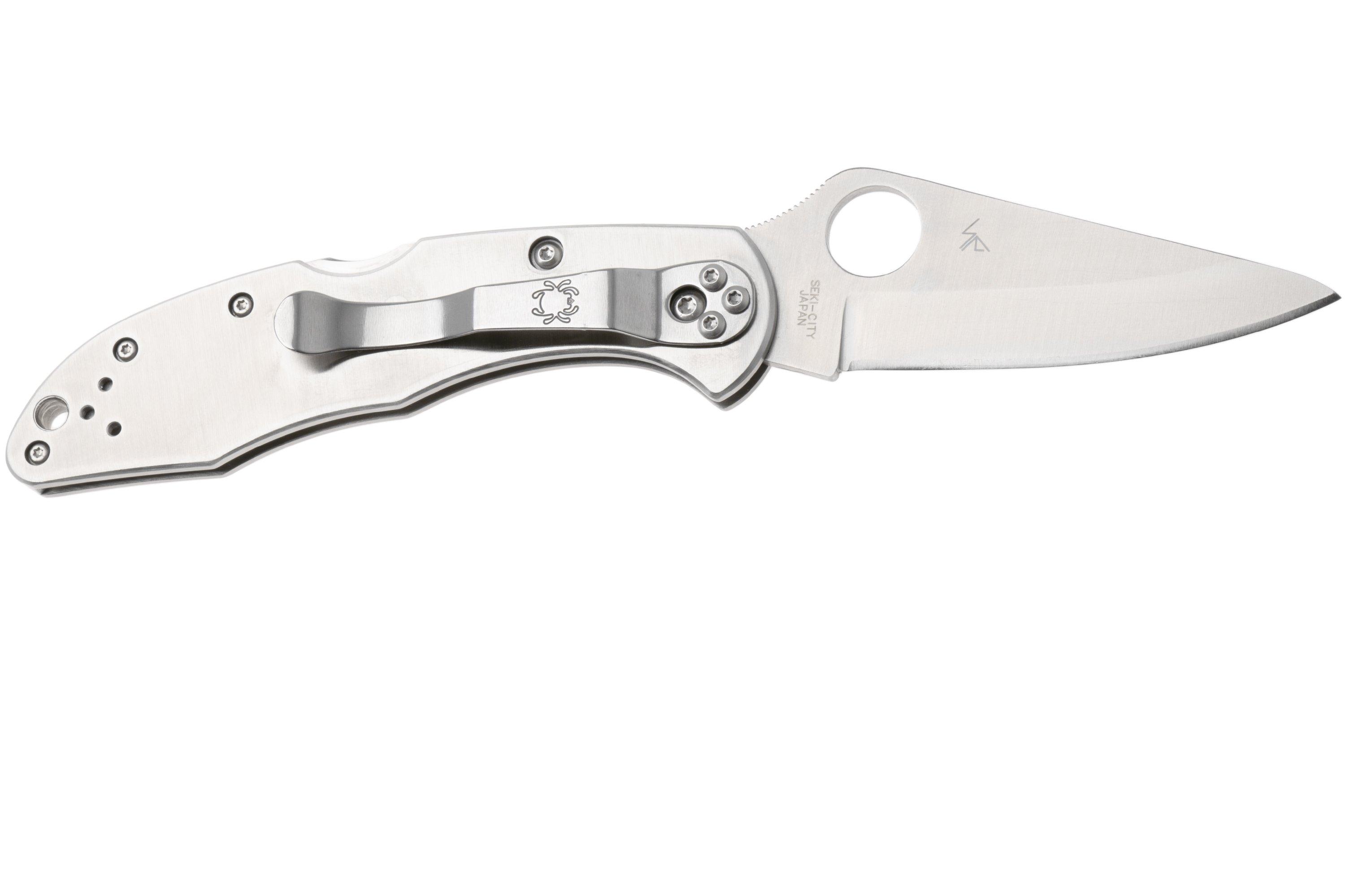 Spyderco Delica 4 Stainless Steel C11P pocket knife | Advantageously ...