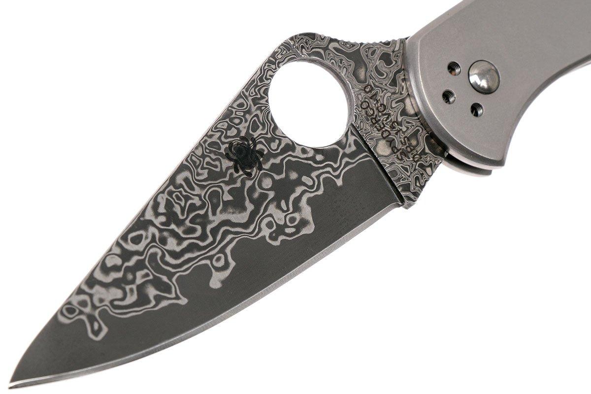 Spyderco Delica 4 Titanium Damascus C11TIPD pocket knife ...