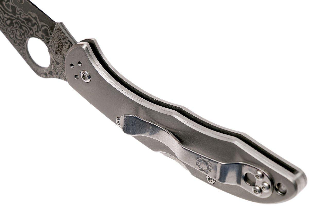 Spyderco Delica 4 Titanium Damascus C11TIPD pocket knife ...