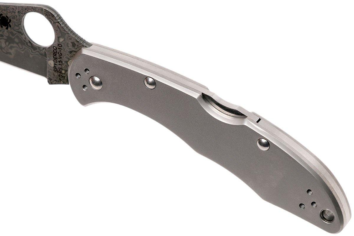 Spyderco Delica 4 Titanium Damascus C11TIPD pocket knife ...