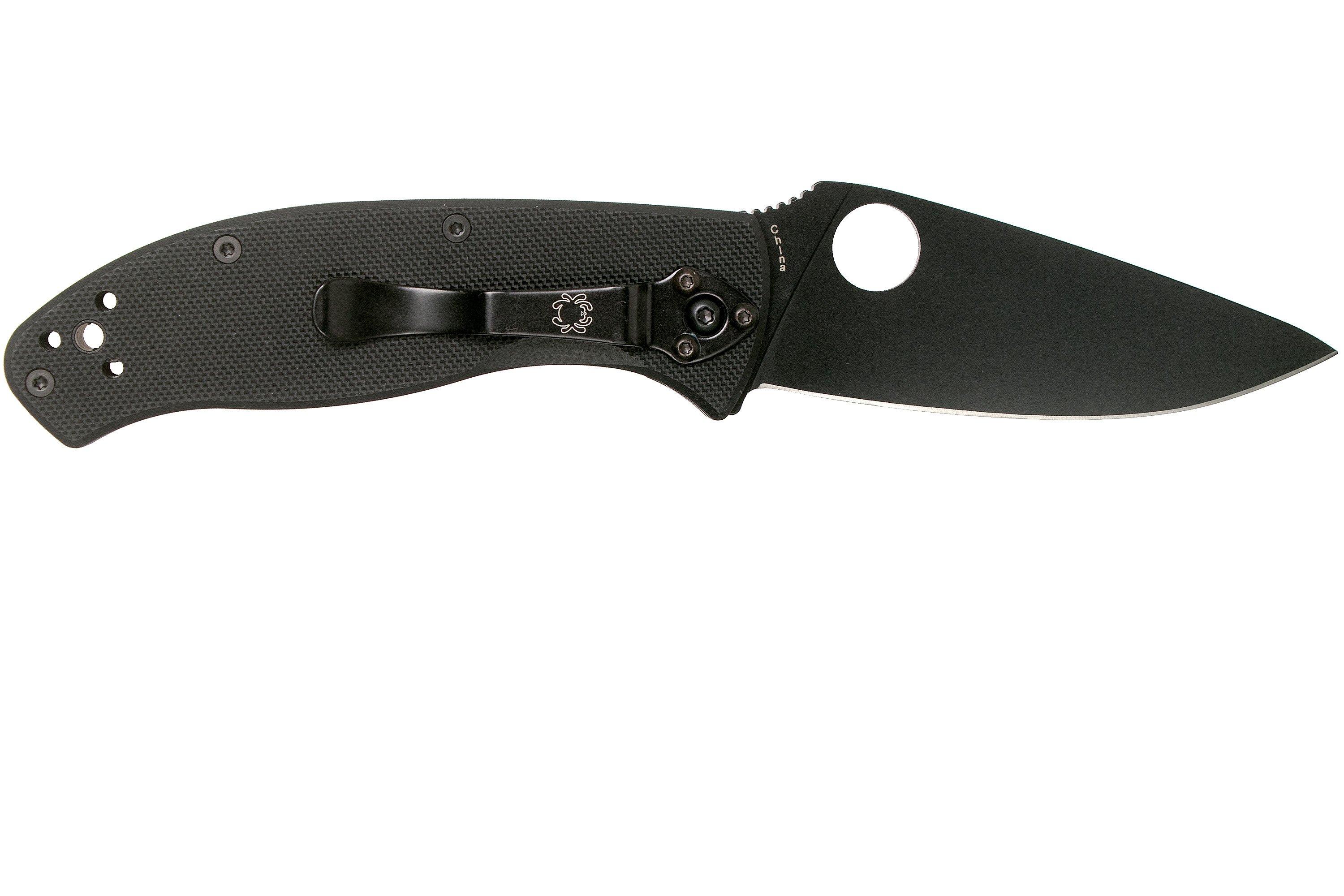 Spyderco Tenacious Black C122GBBKP pocket knife | Advantageously ...