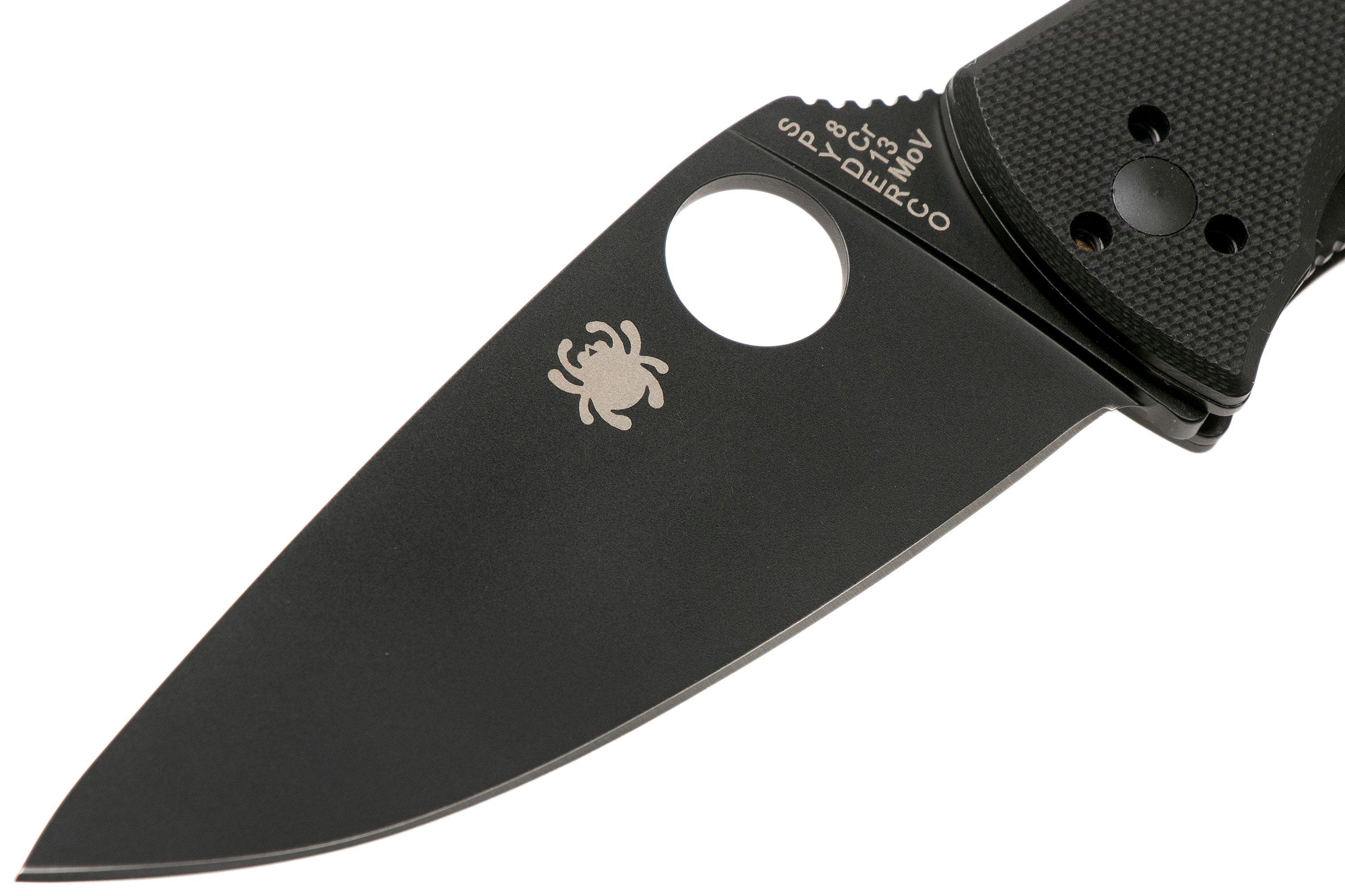Spyderco Tenacious Black C122GBBKP pocket knife | Advantageously ...