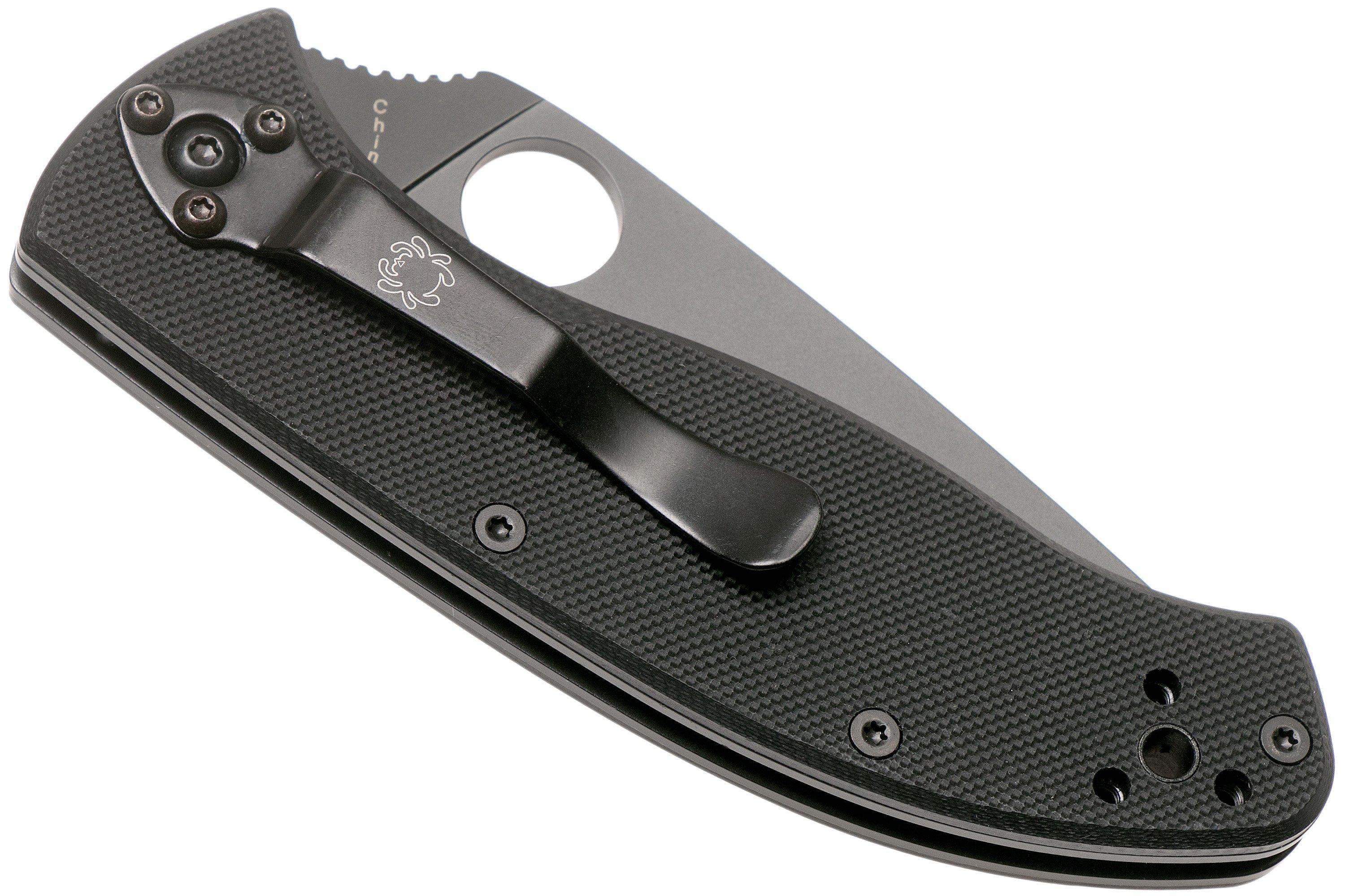 Spyderco Tenacious Black C122GBBKP pocket knife | Advantageously ...