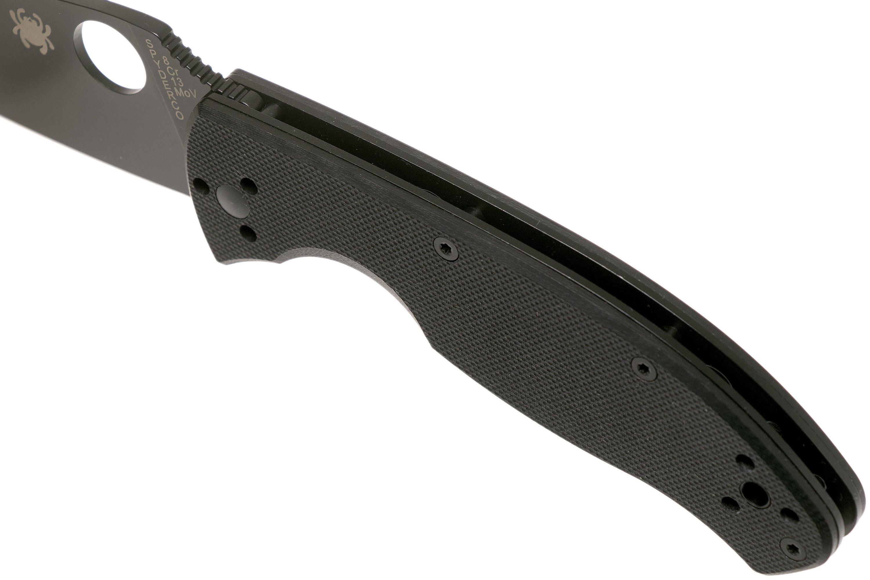 Spyderco Tenacious Black C122GBBKP pocket knife | Advantageously ...
