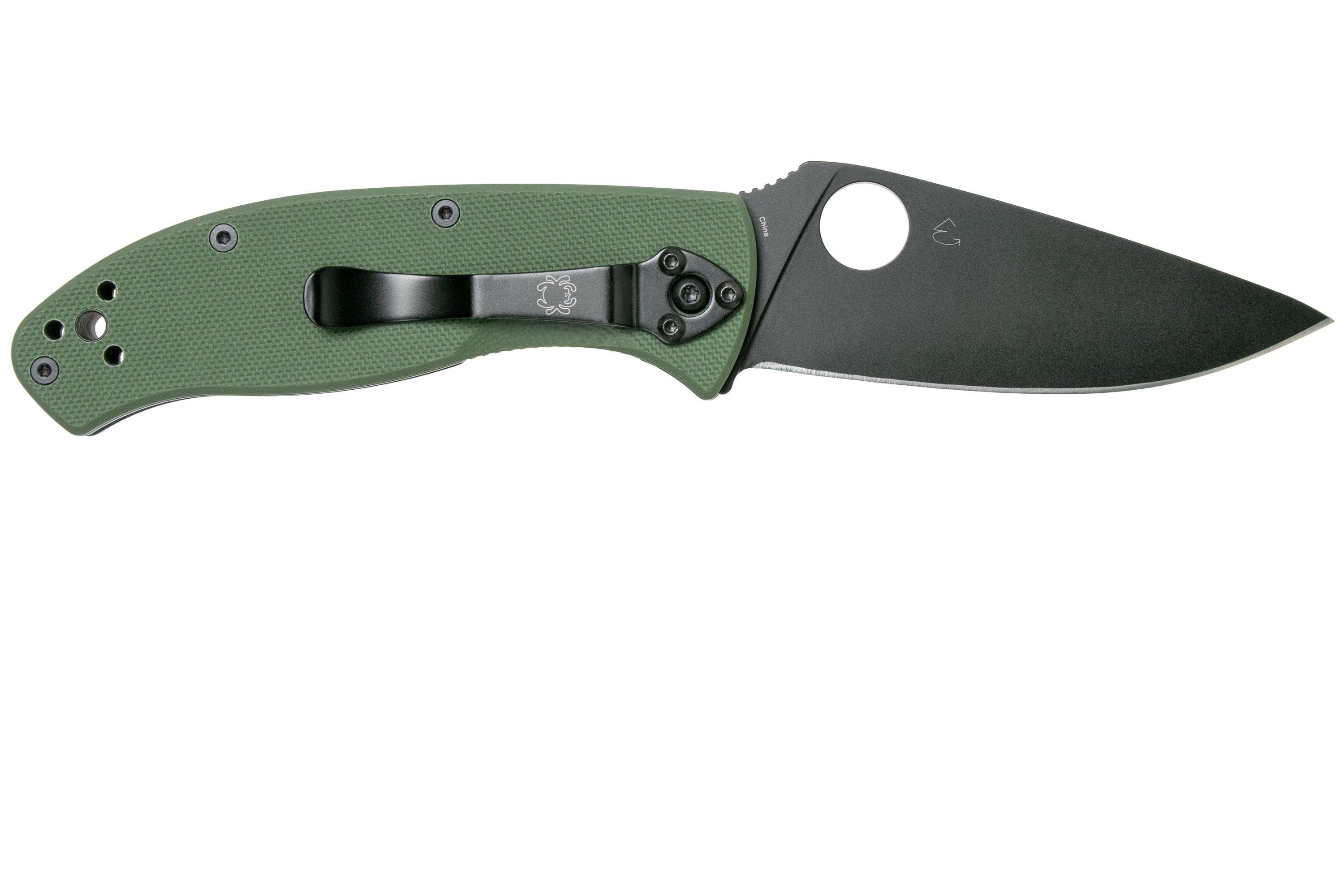 Spyderco Tenacious Green Black C122GPBGR pocket knife | Advantageously ...