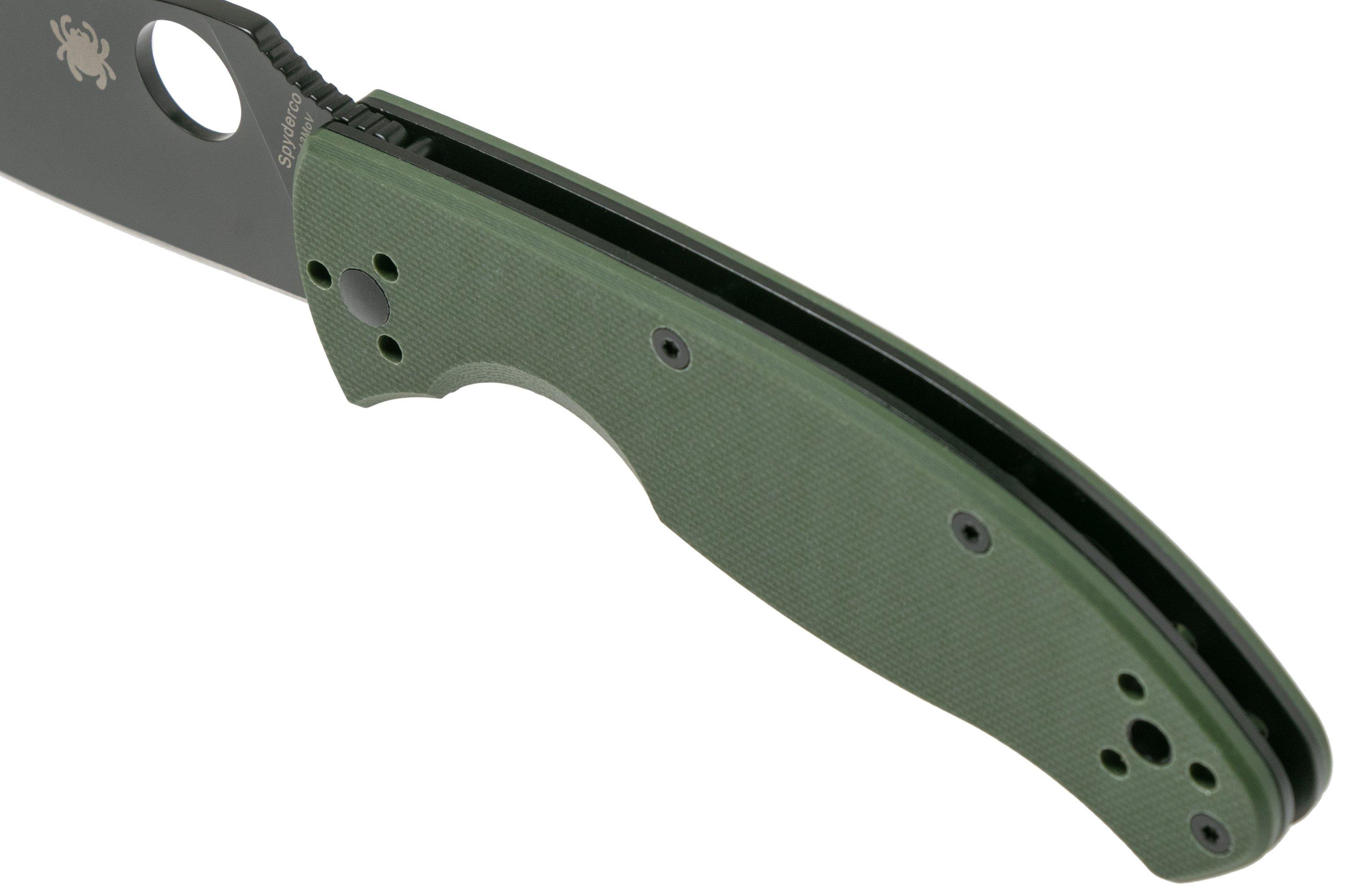 Spyderco Tenacious Green Black C122GPBGR pocket knife | Advantageously ...
