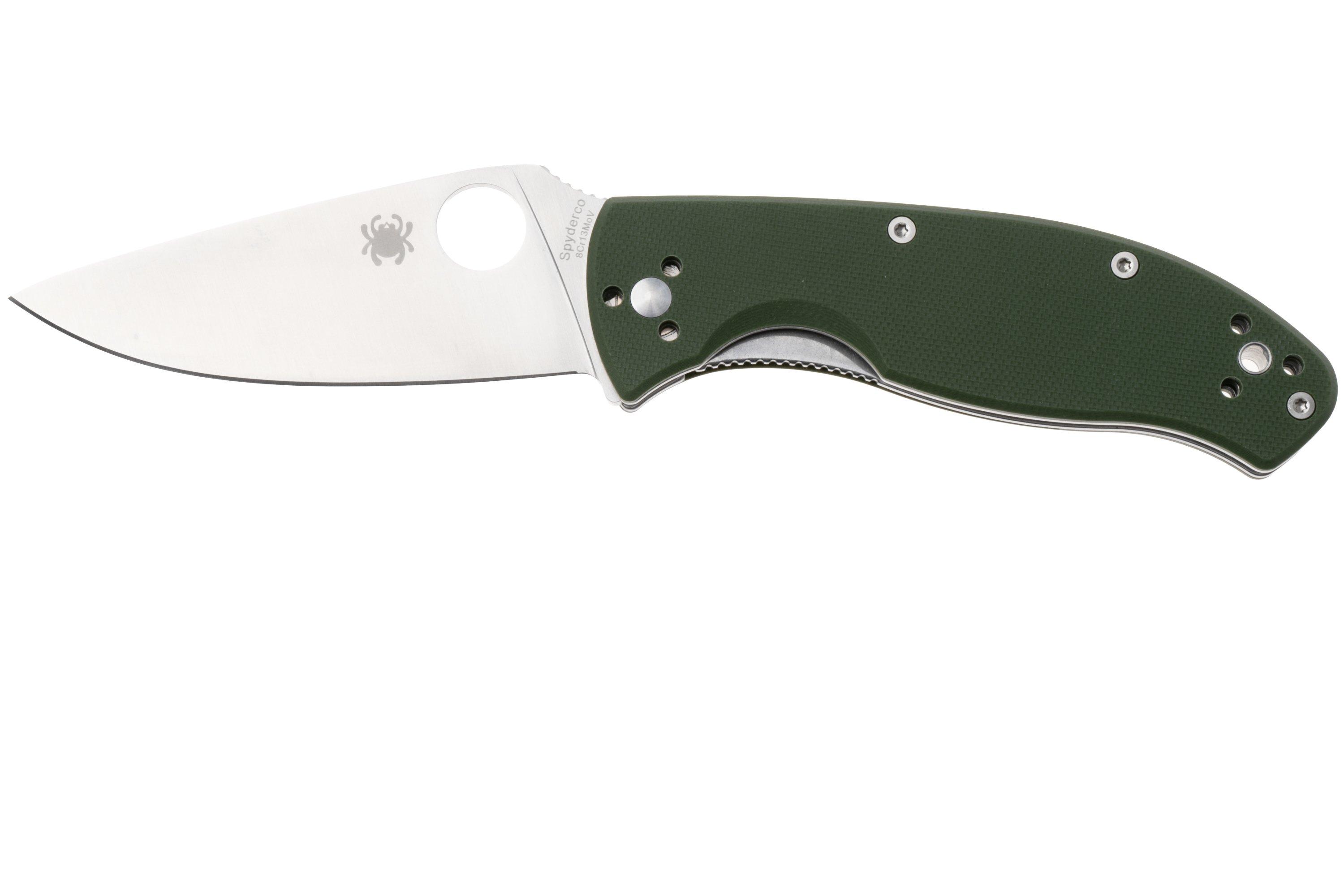 Spyderco Tenacious Green C122GPGR pocket knife | Advantageously ...
