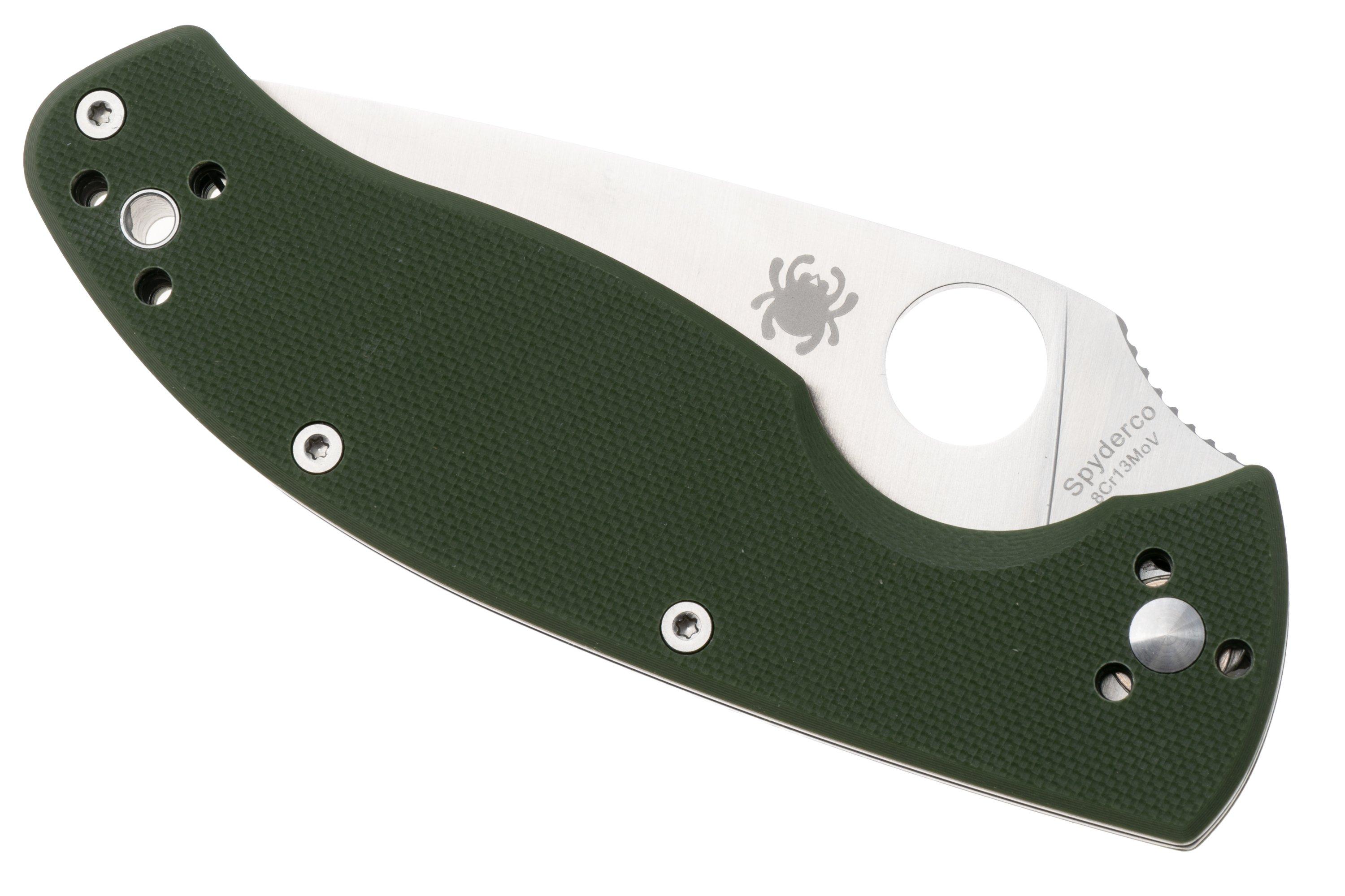 Spyderco Tenacious Green C122GPGR pocket knife | Advantageously ...
