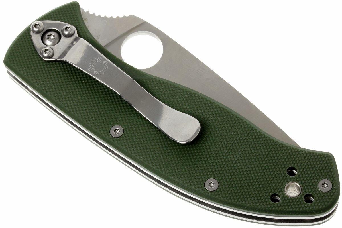 Spyderco Tenacious olive green, C122GPGR | Advantageously shopping at ...
