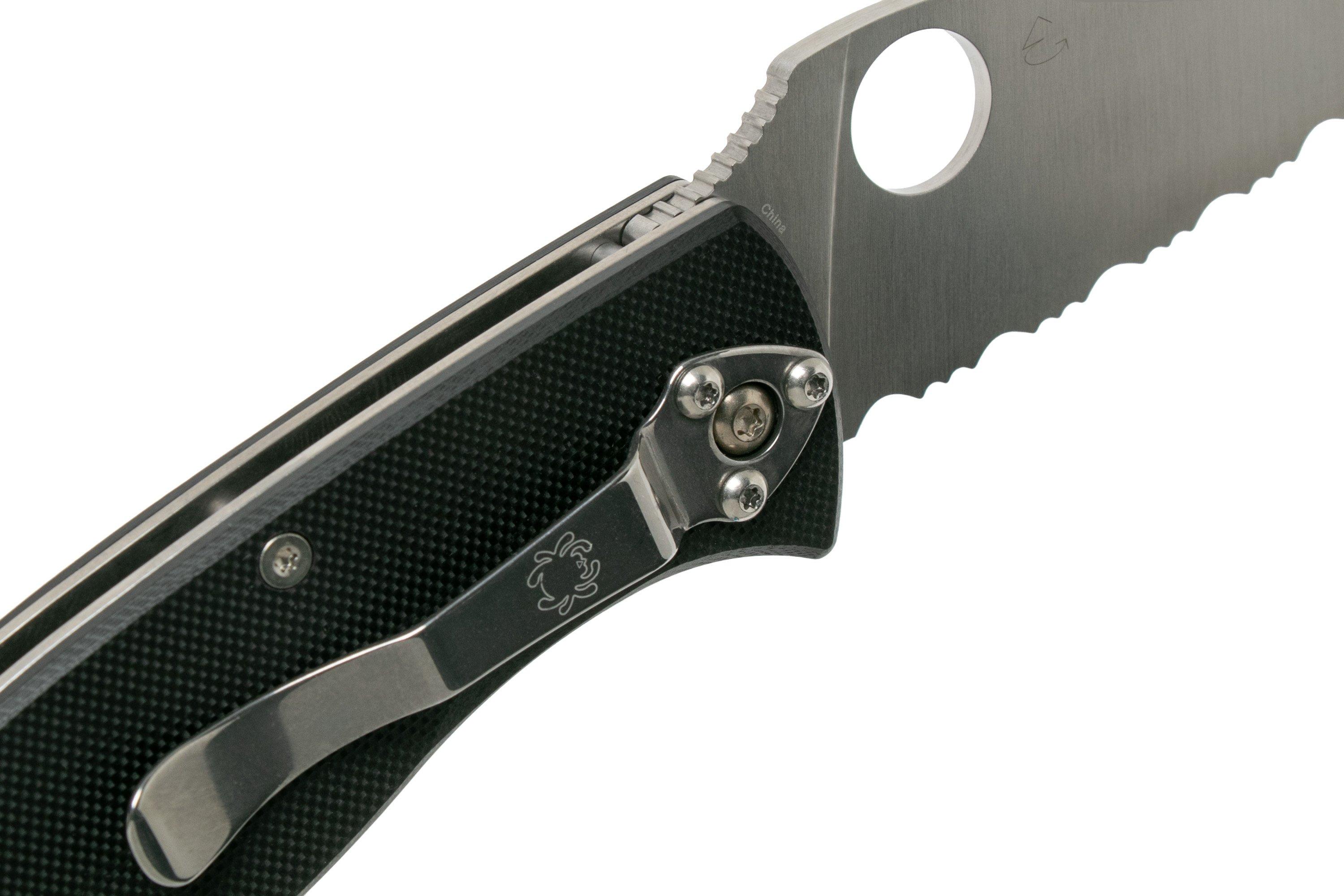 Spyderco Tenacious C122GS serrated pocket knife | Advantageously ...