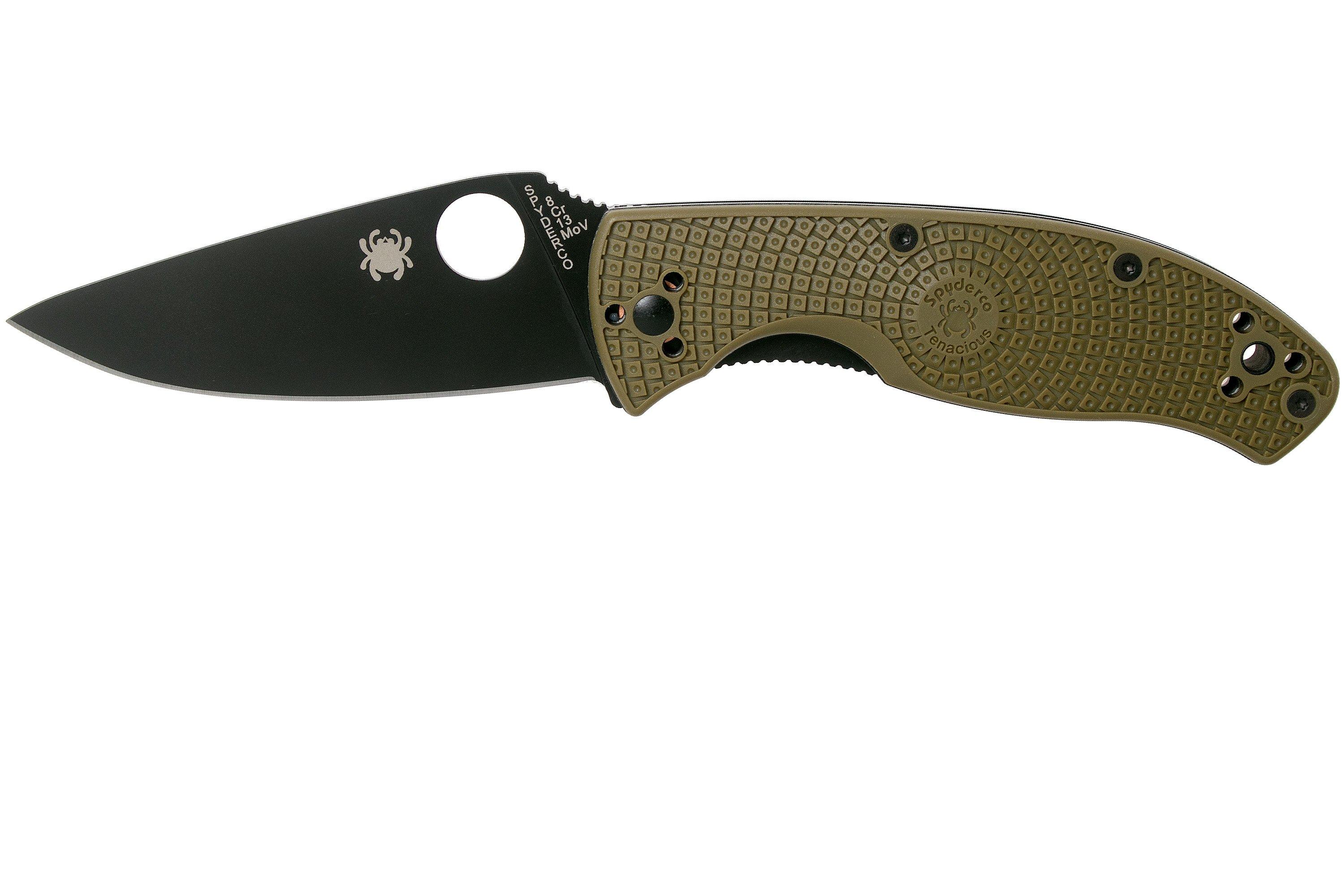 Spyderco Tenacious Lightweight OD Green Black C122PODBK FRN zakmes ...