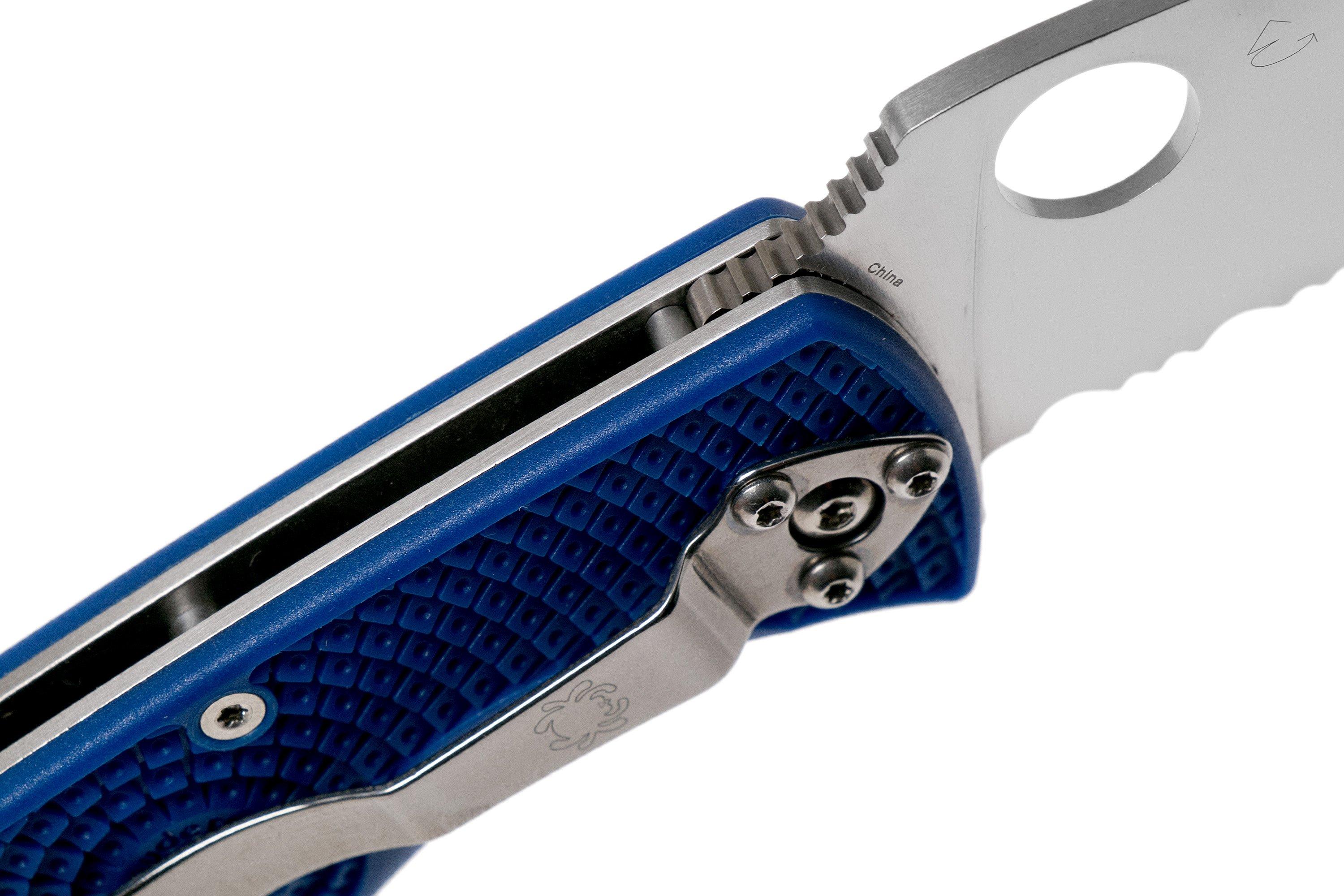 Spyderco Tenacious Lightweight C122PSBL FRN partly serrated pocket ...