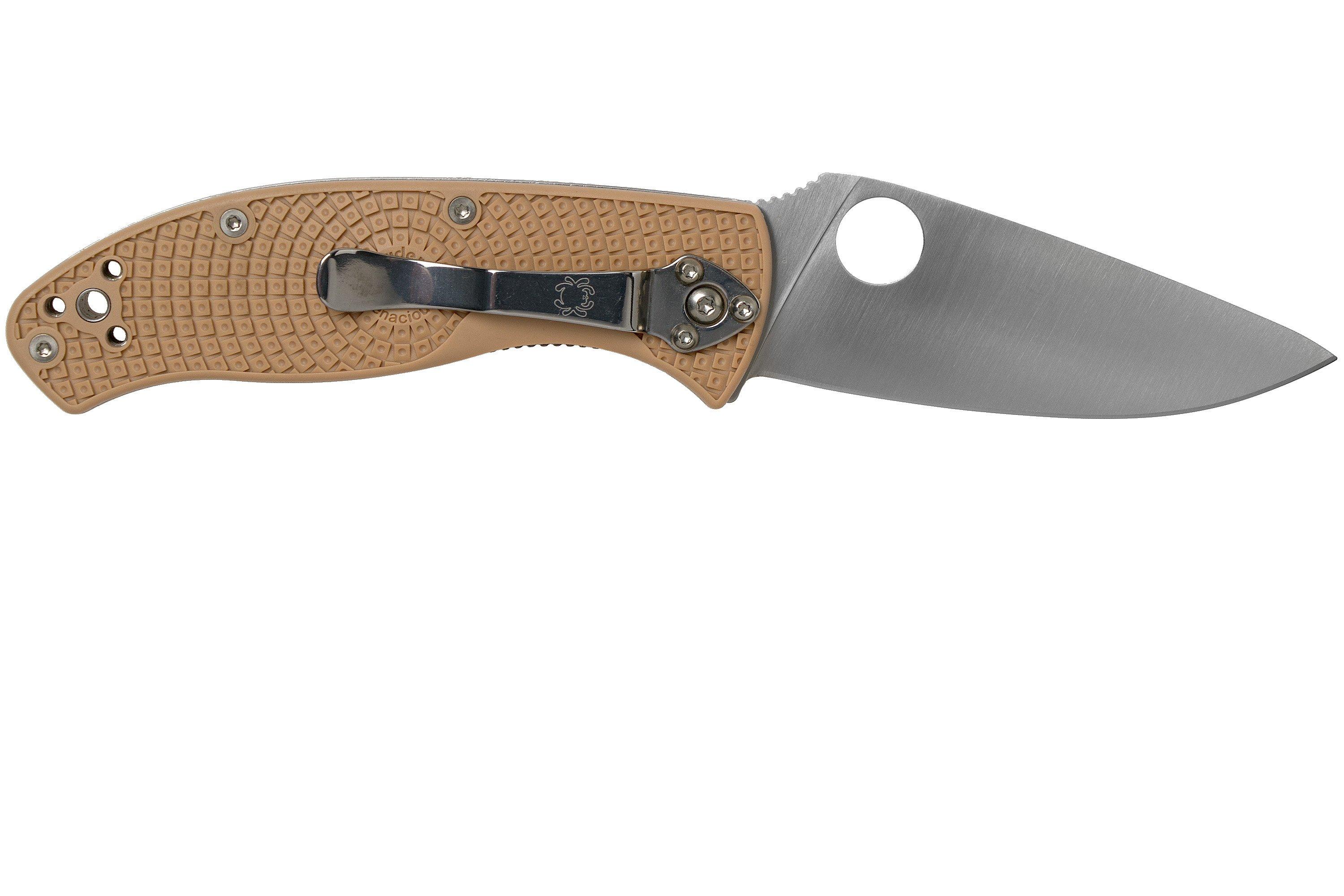 Spyderco Tenacious Lightweight Tan C122PTN FRN pocket knife ...