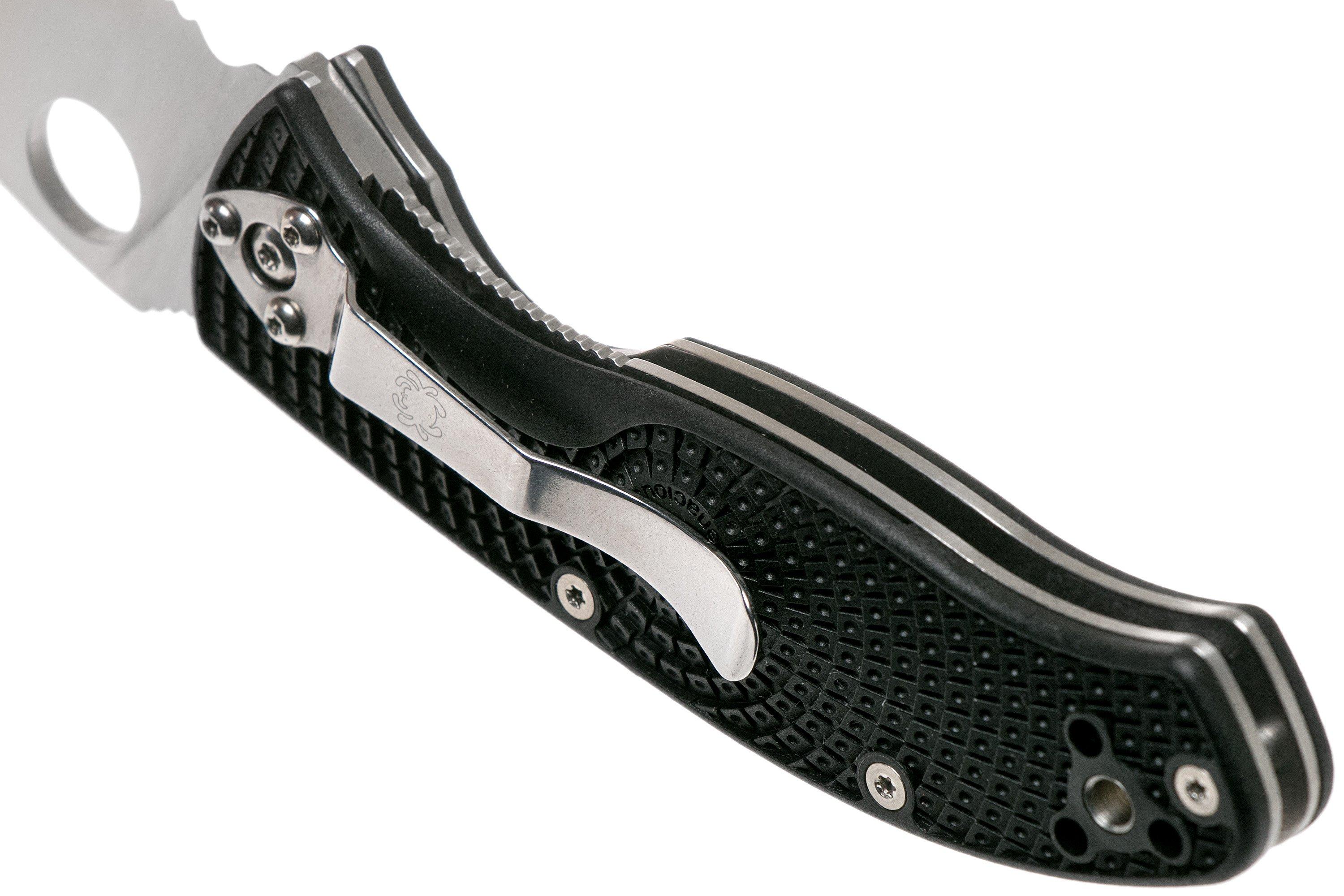 Spyderco Tenacious Light-weight C122SBK FRN serrated pocket knife ...