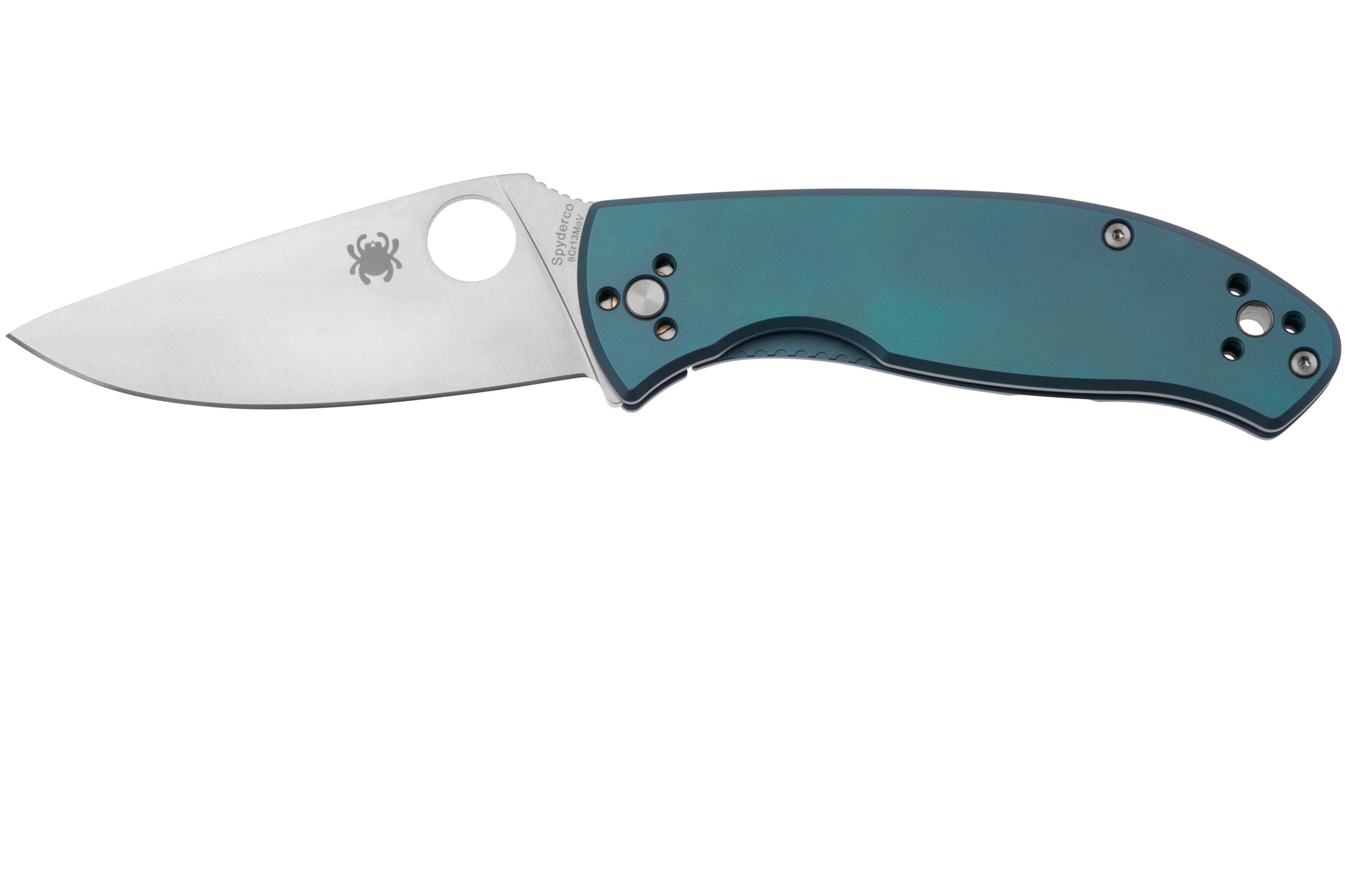 Spyderco Tenacious C122TIBLP Blue Titanium navaja | Compras con ...
