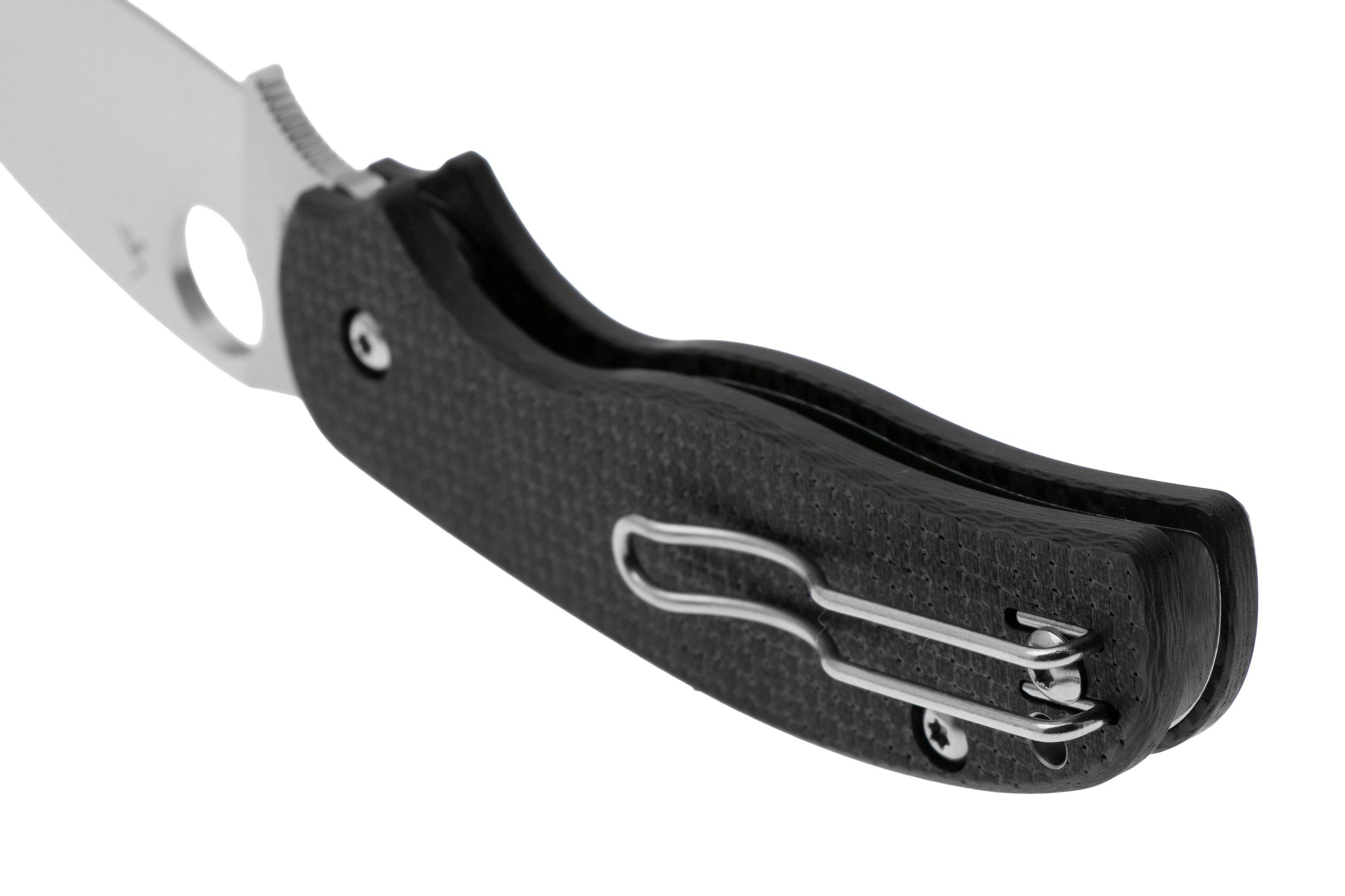 Spyderco Sage 6 Button Release Compression Lock CPM S90V C123CFBCLS90VP ...