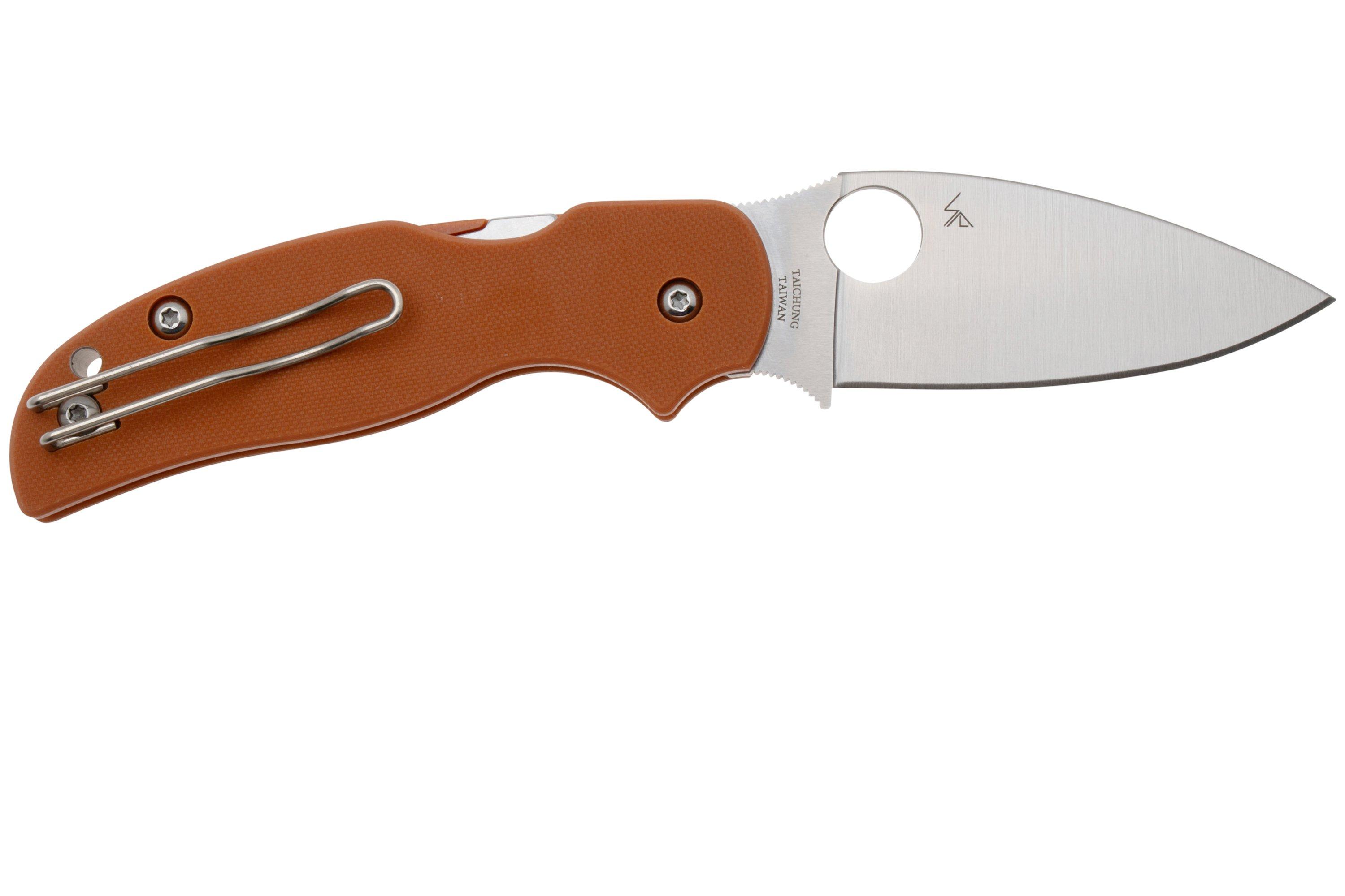 Spyderco Sage 5 CPM REX 121 C123GBORP Burnt Orange G10 pocket knife ...