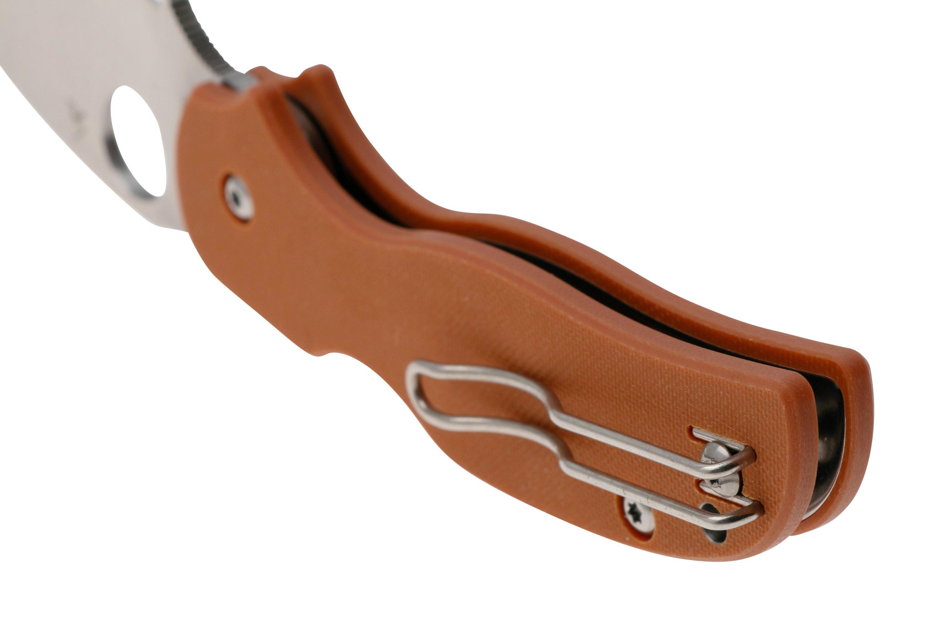 Spyderco Sage 5 CPM REX 121 C123GBORP Burnt Orange G10 pocket knife ...