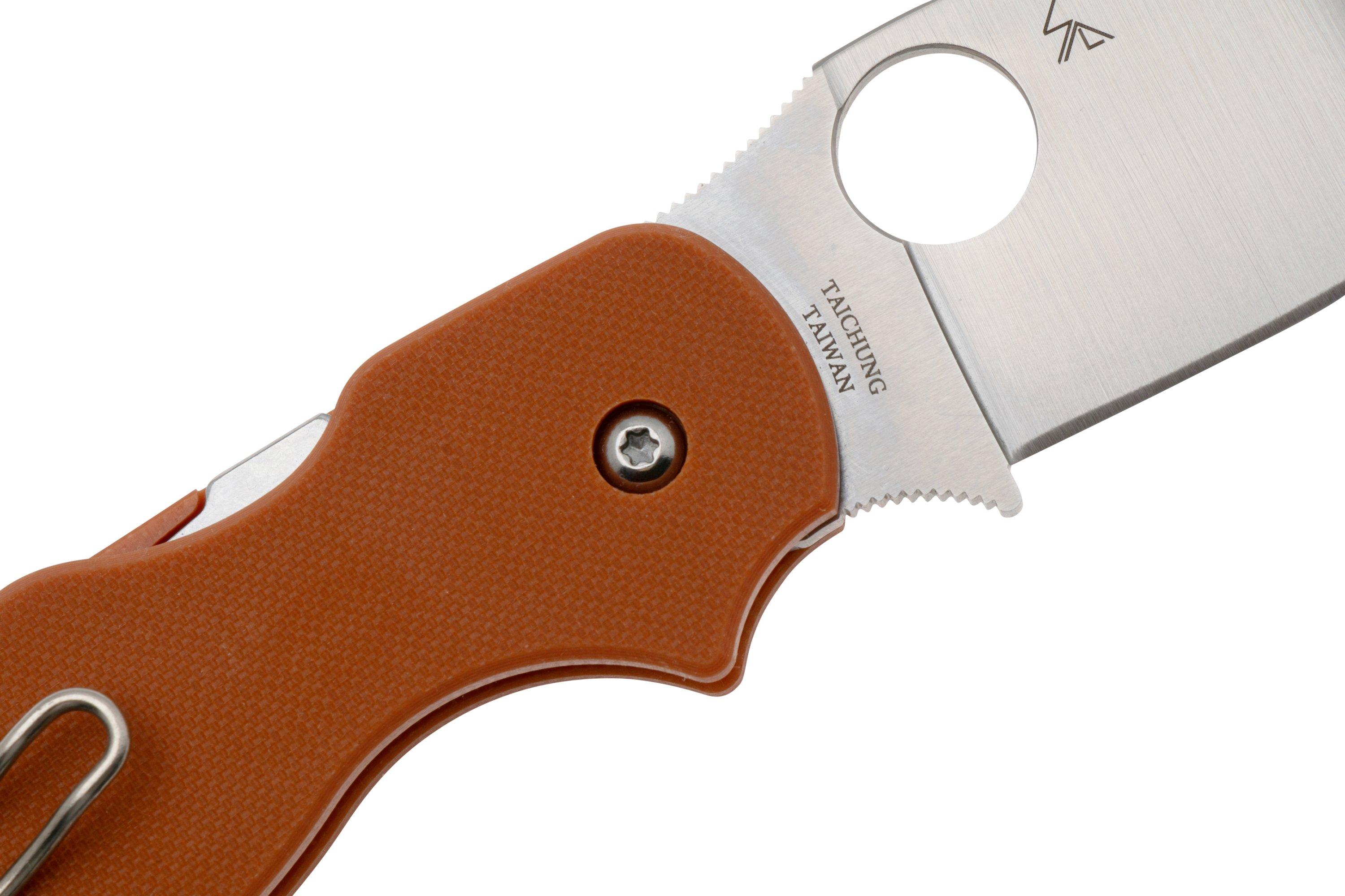 Spyderco Sage 5 CPM REX 121 C123GBORP Burnt Orange G10 pocket knife ...