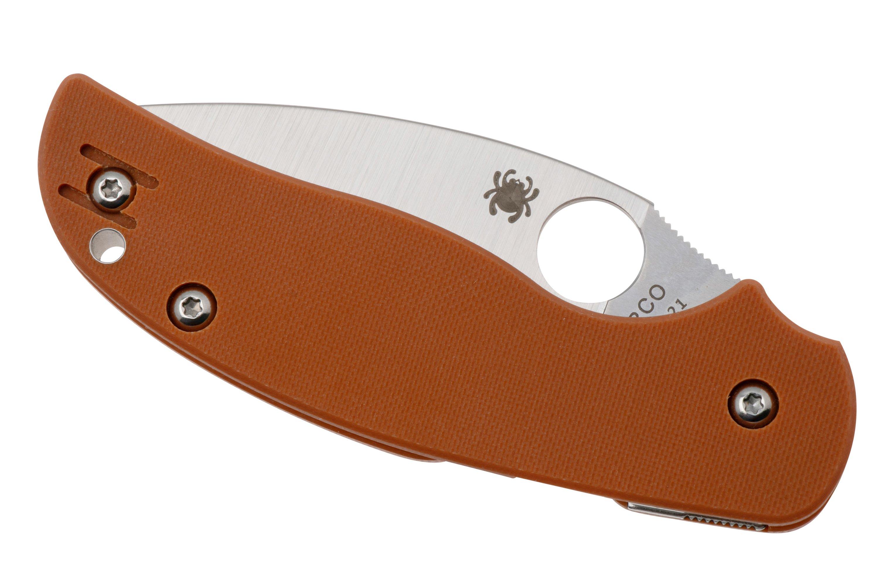 Spyderco Sage 5 CPM REX 121 C123GBORP Burnt Orange G10 pocket knife ...