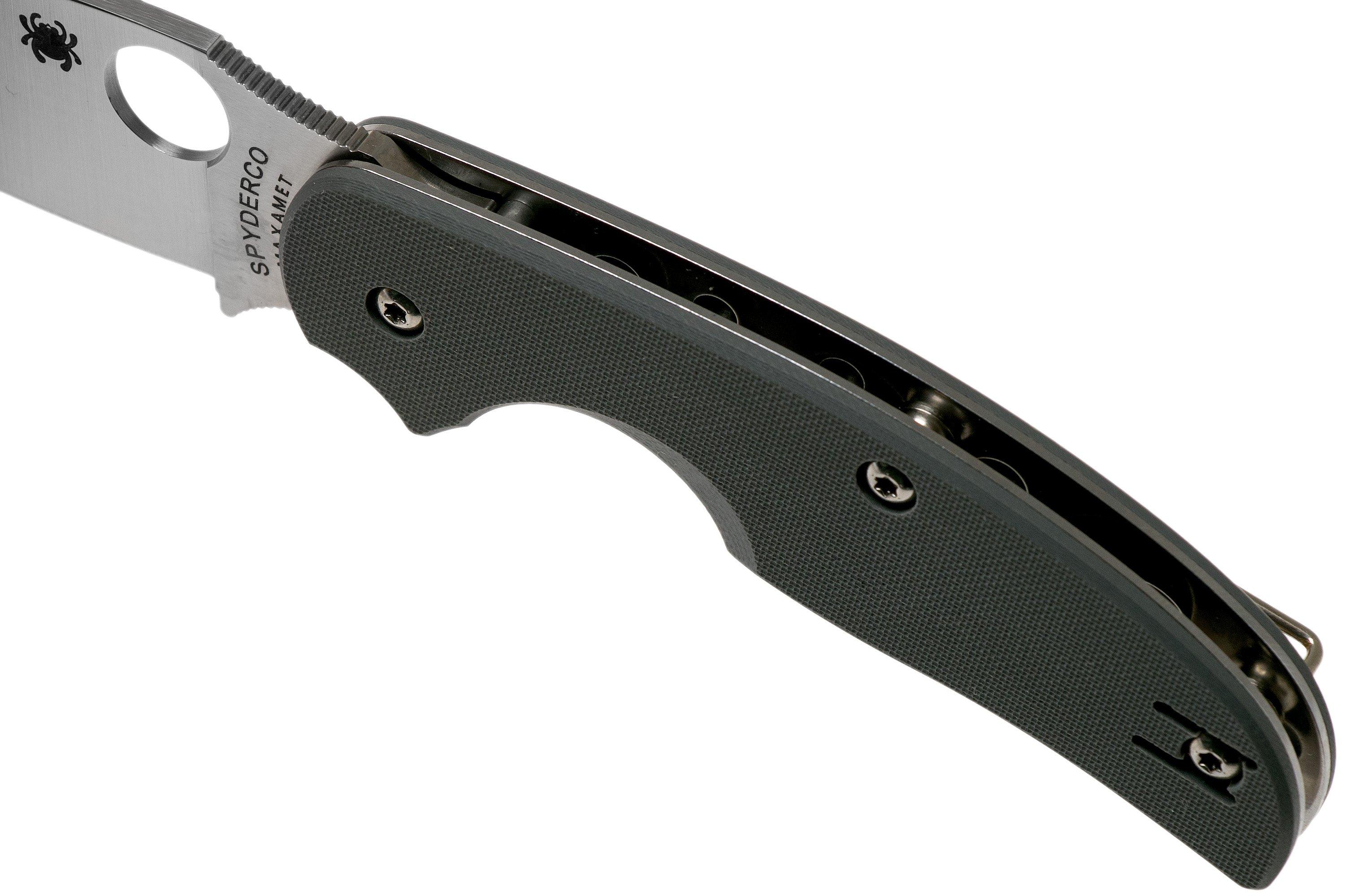 Spyderco Sage 1 C123GPGY Cool Grey G10, Maxamet pocket knife ...