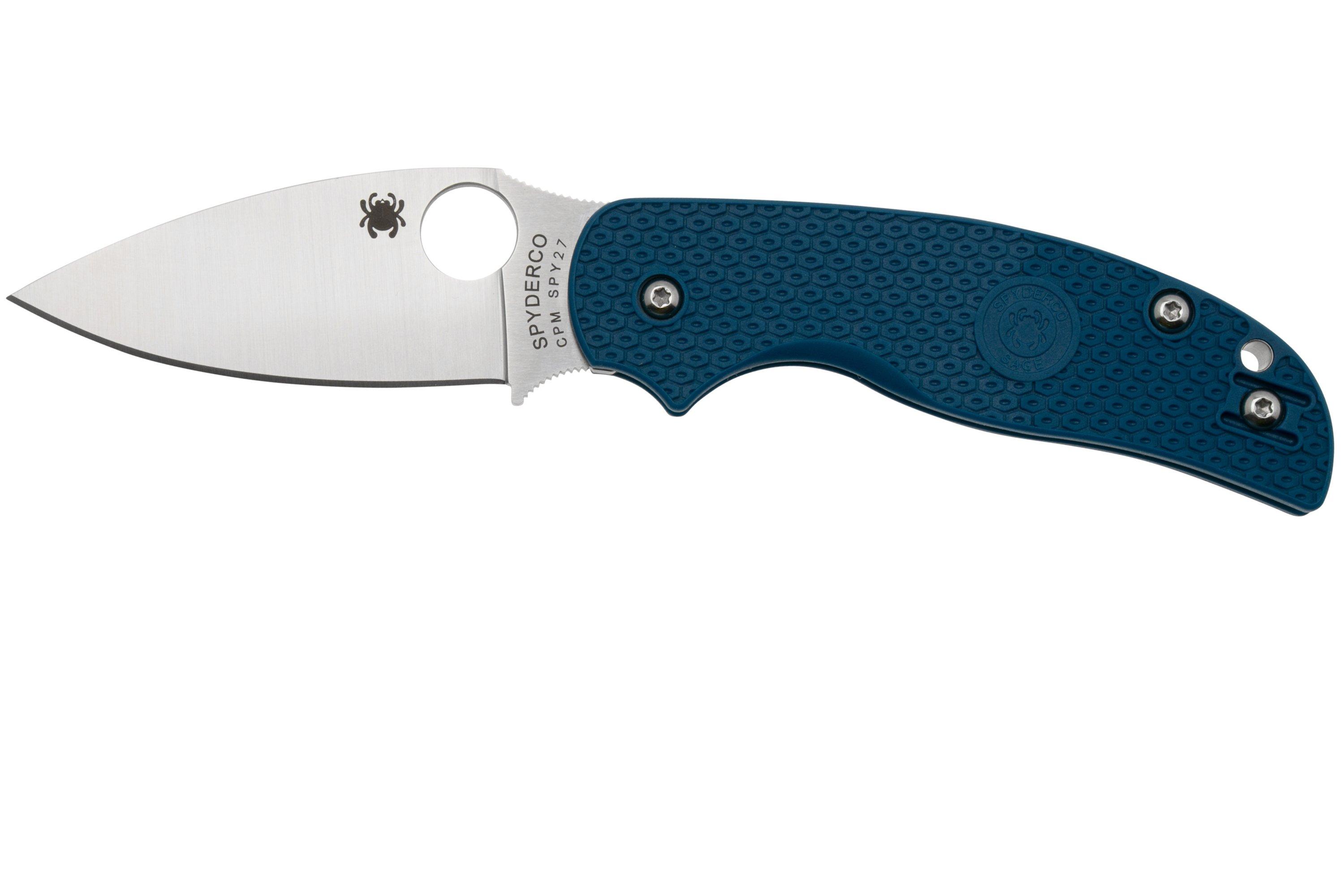 Spyderco Sage 5 Lightweight CPM SPY27 C123PCBL Cobalt Blue FRN zakmes ...