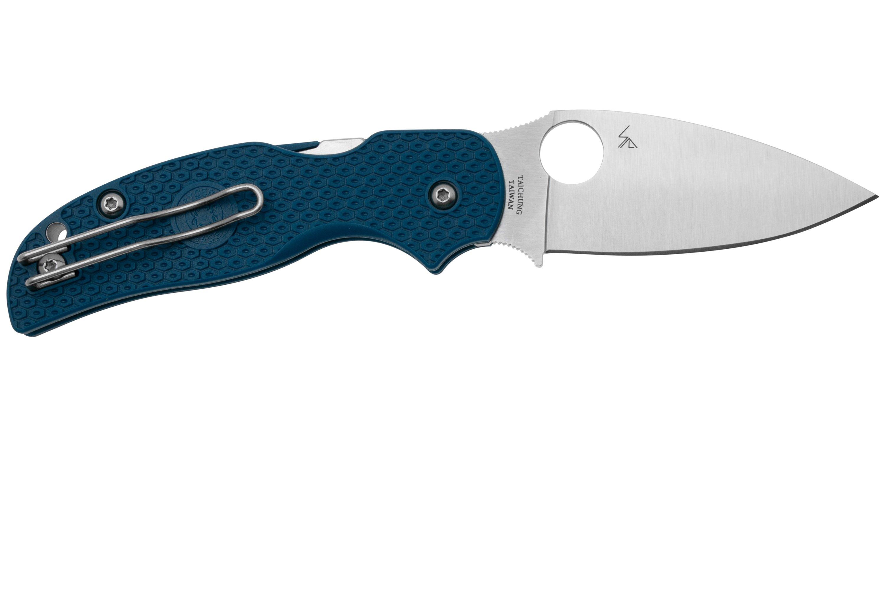 Spyderco Sage 5 Lightweight CPM SPY27 C123PCBL Cobalt Blue FRN navaja ...