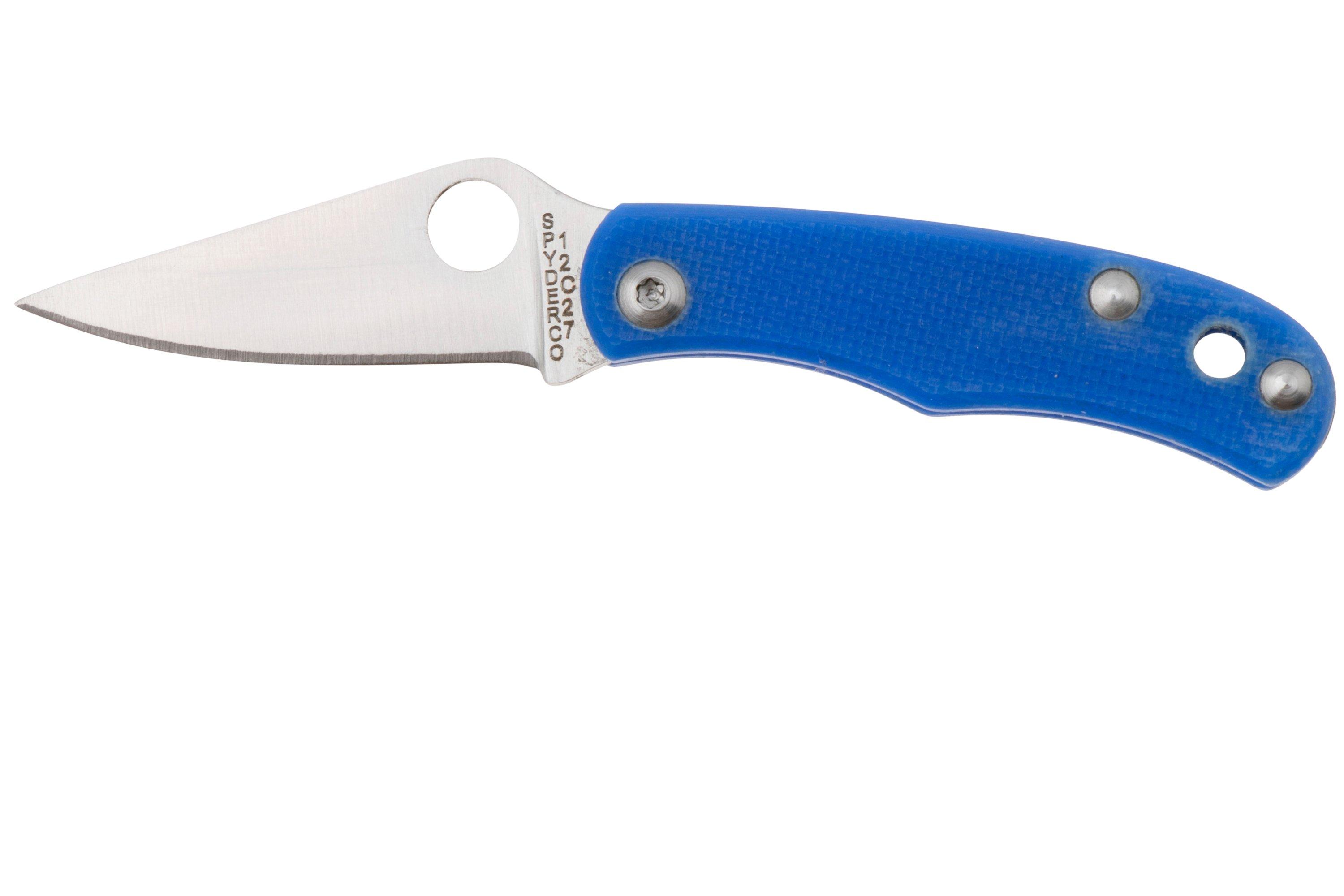 Spyderco Bug Blue G10 C133GBLP keychain pocket knife | Advantageously ...