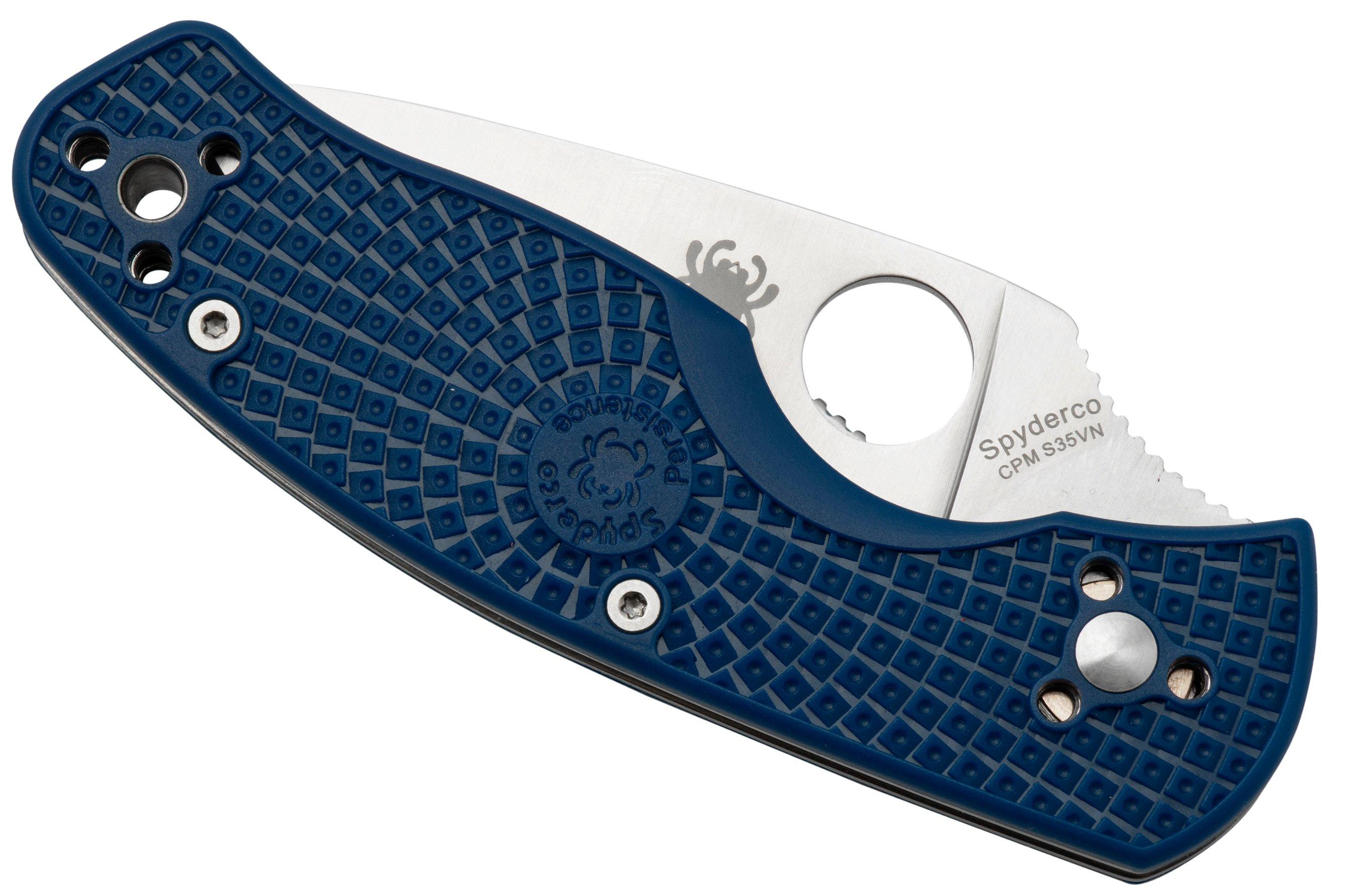 Spyderco Persistence Lightweight C136SBL Serrated S35VN Blue FRN pocket ...