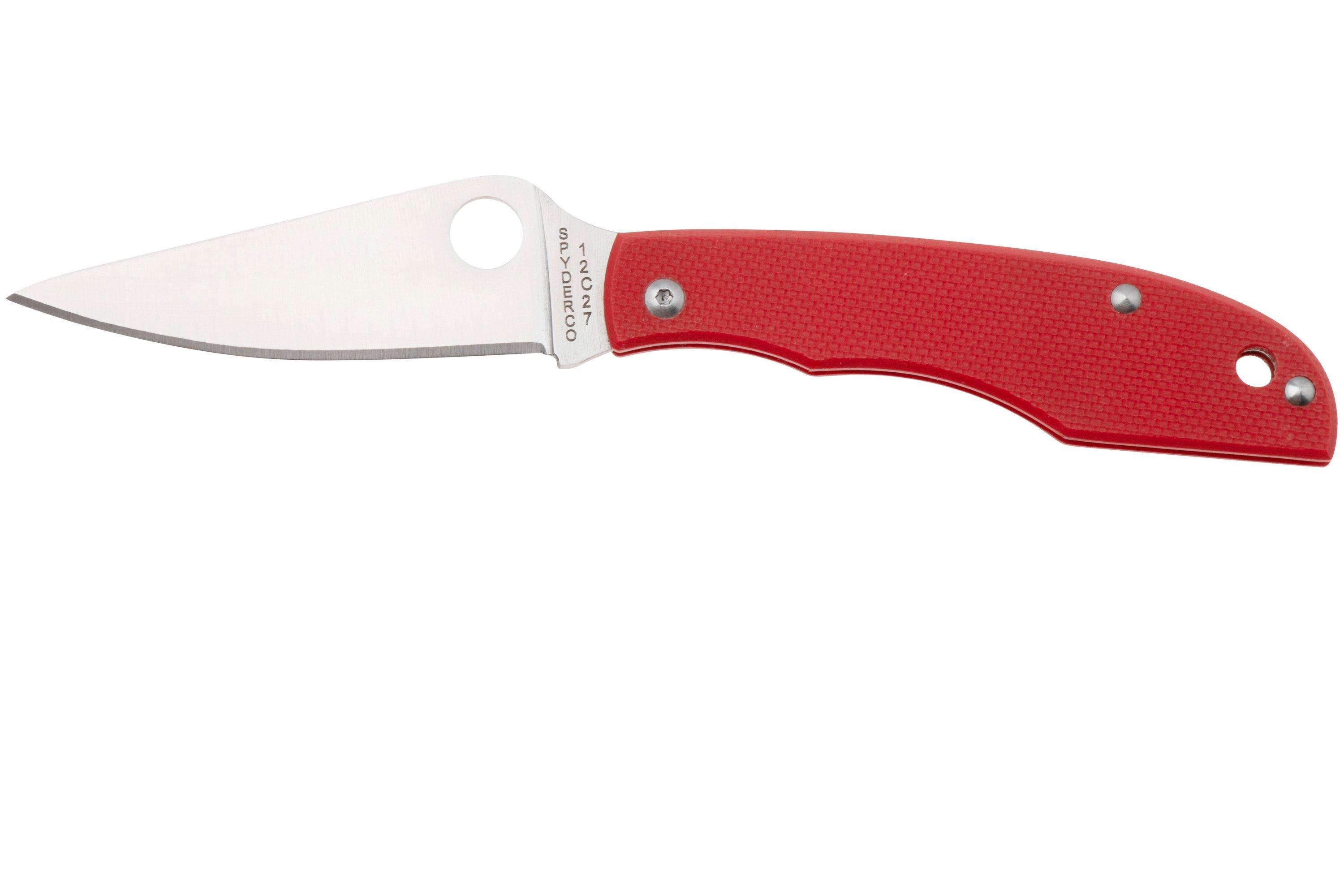 Spyderco Grasshopper Red G10 C138GRDP keychain pocket knife ...