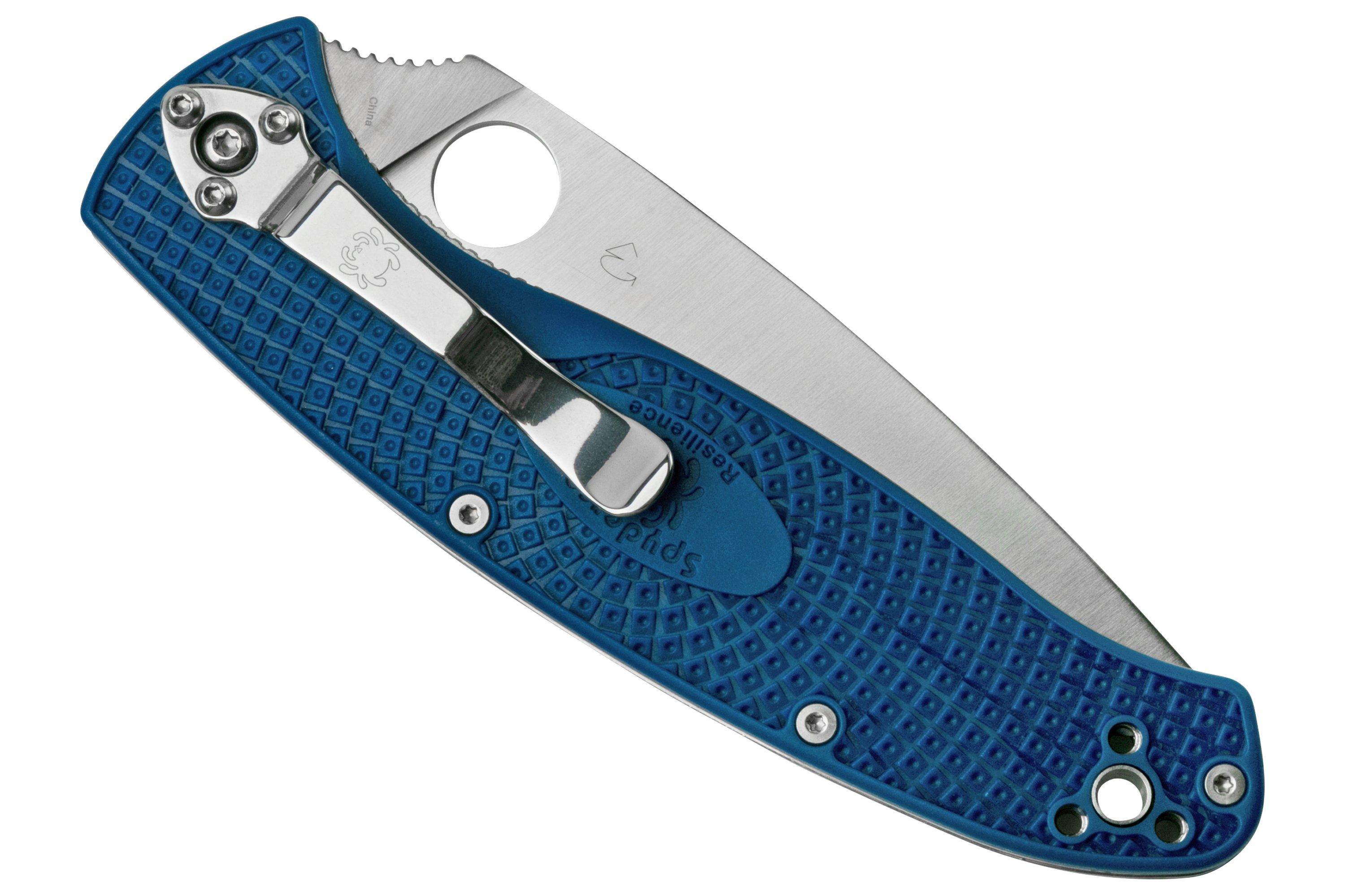 Spyderco Resilience Lightweight S35VN Blue C142PBL FRN partly serrated ...