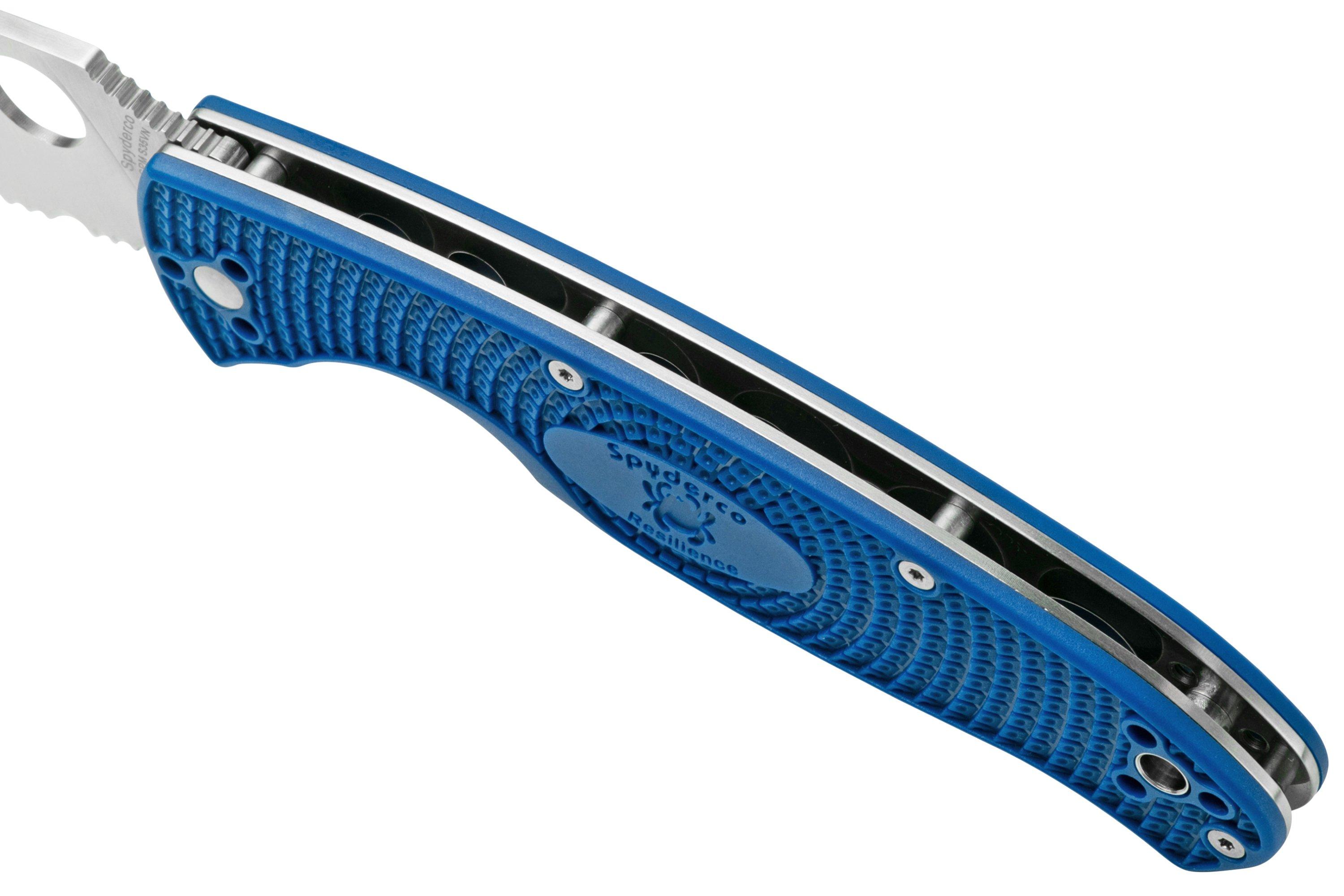Spyderco Resilience Lightweight S35VN Blue C142PBL FRN partly serrated ...