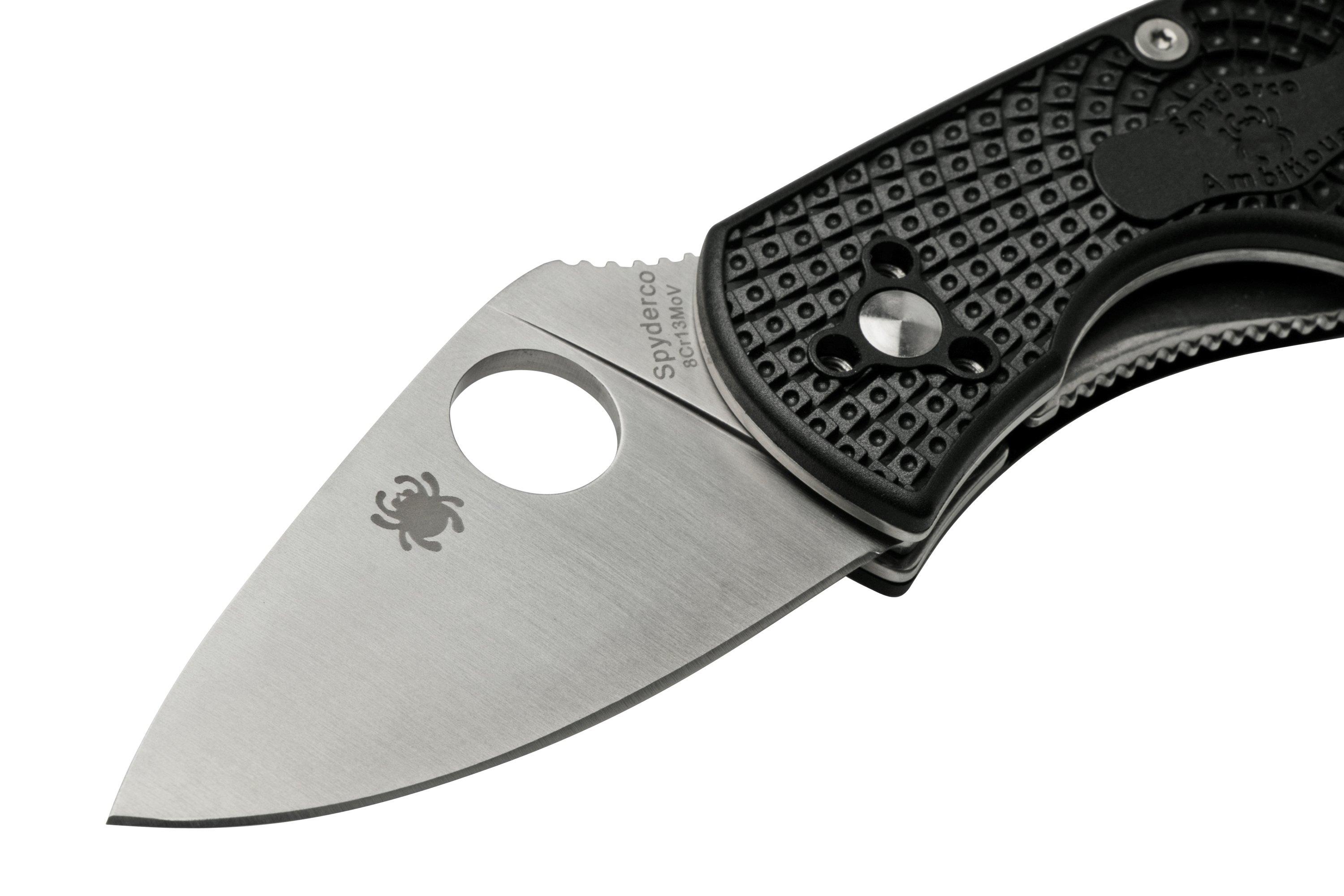 Spyderco Ambitious Lightweight C148PBK, pocket knife | Advantageously ...