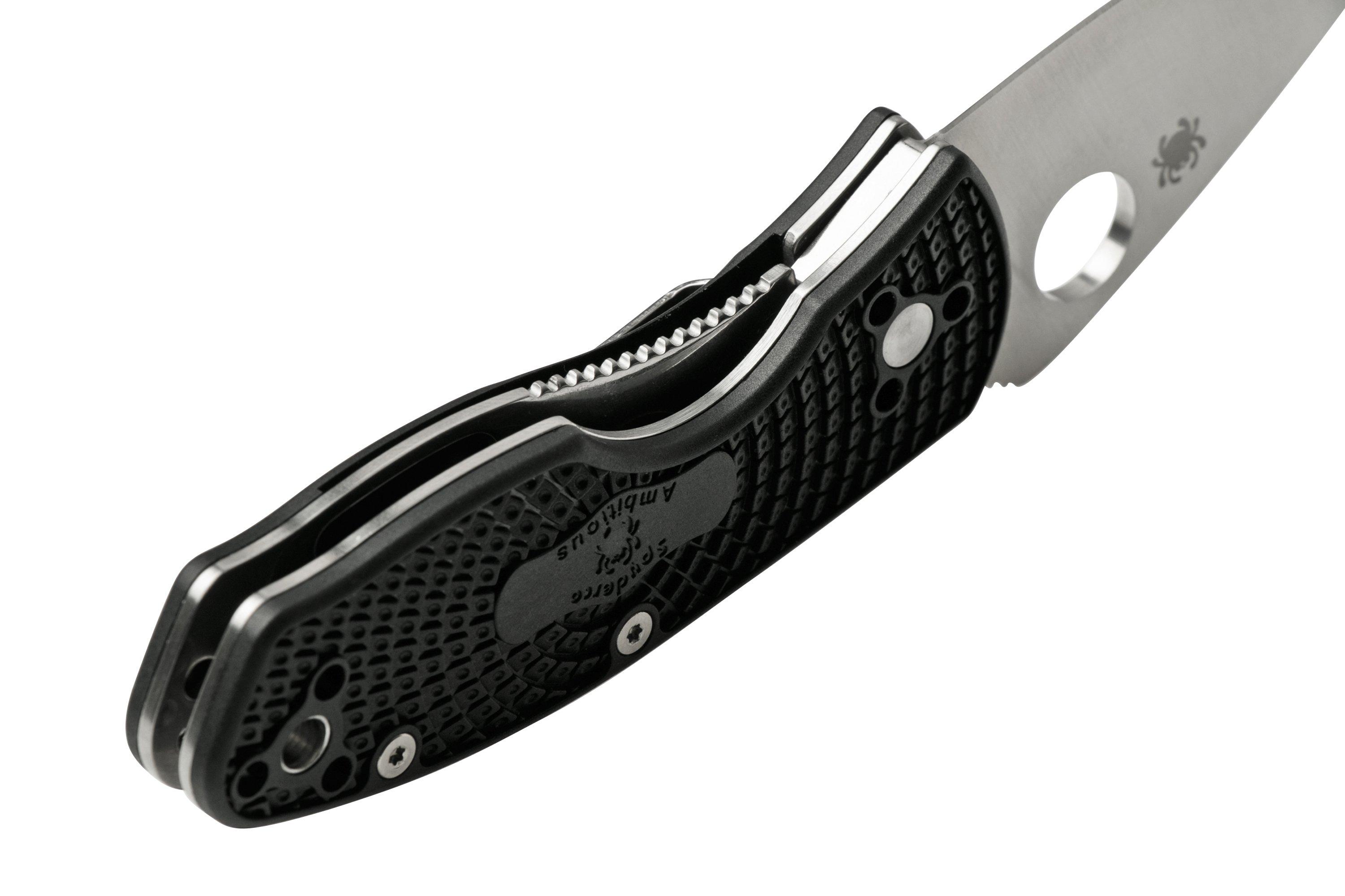 Spyderco Ambitious Lightweight C148PBK, pocket knife | Advantageously ...