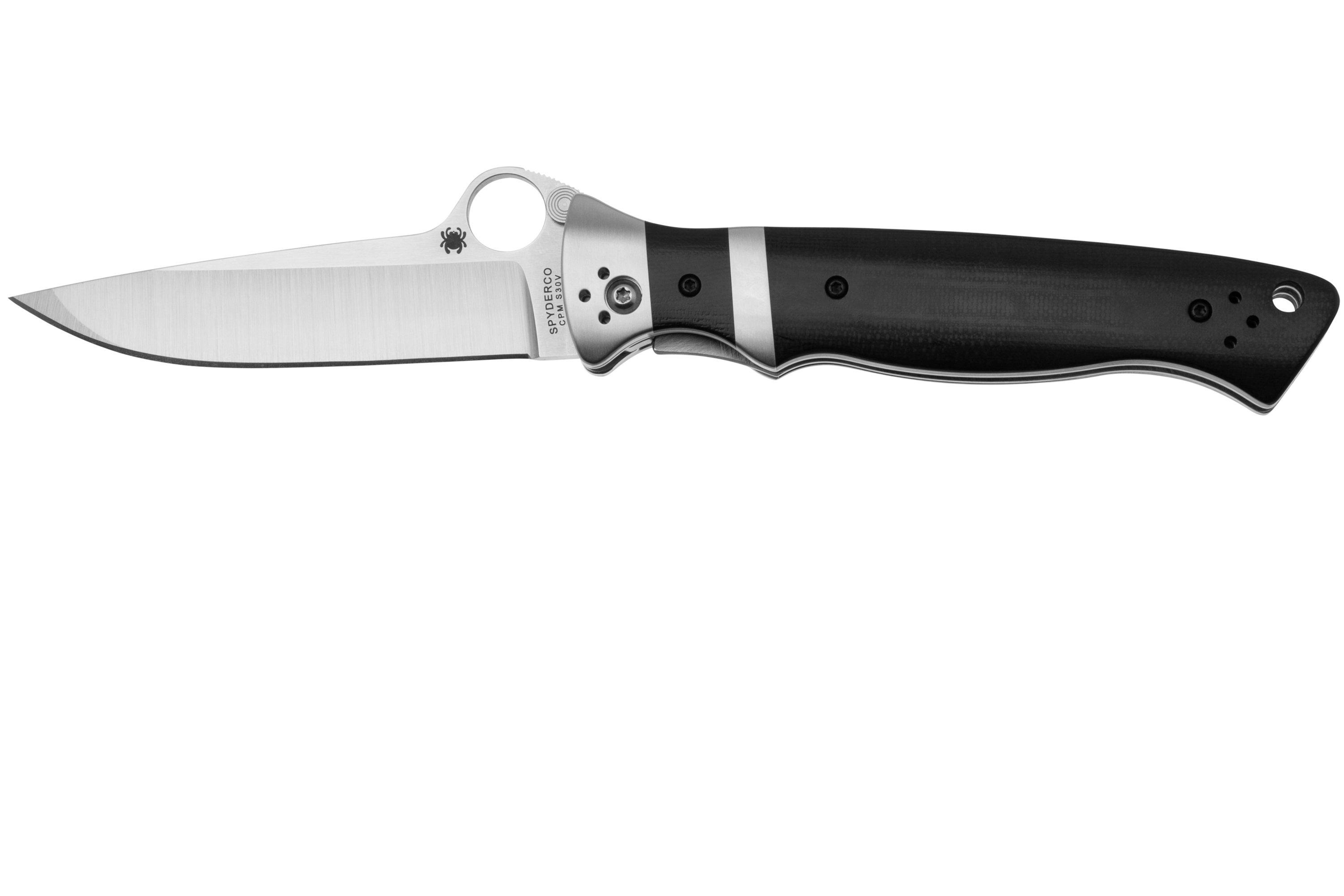 Spyderco Vallotton Sub-Hilt C149GP Black G10, Butch Vallotton design ...