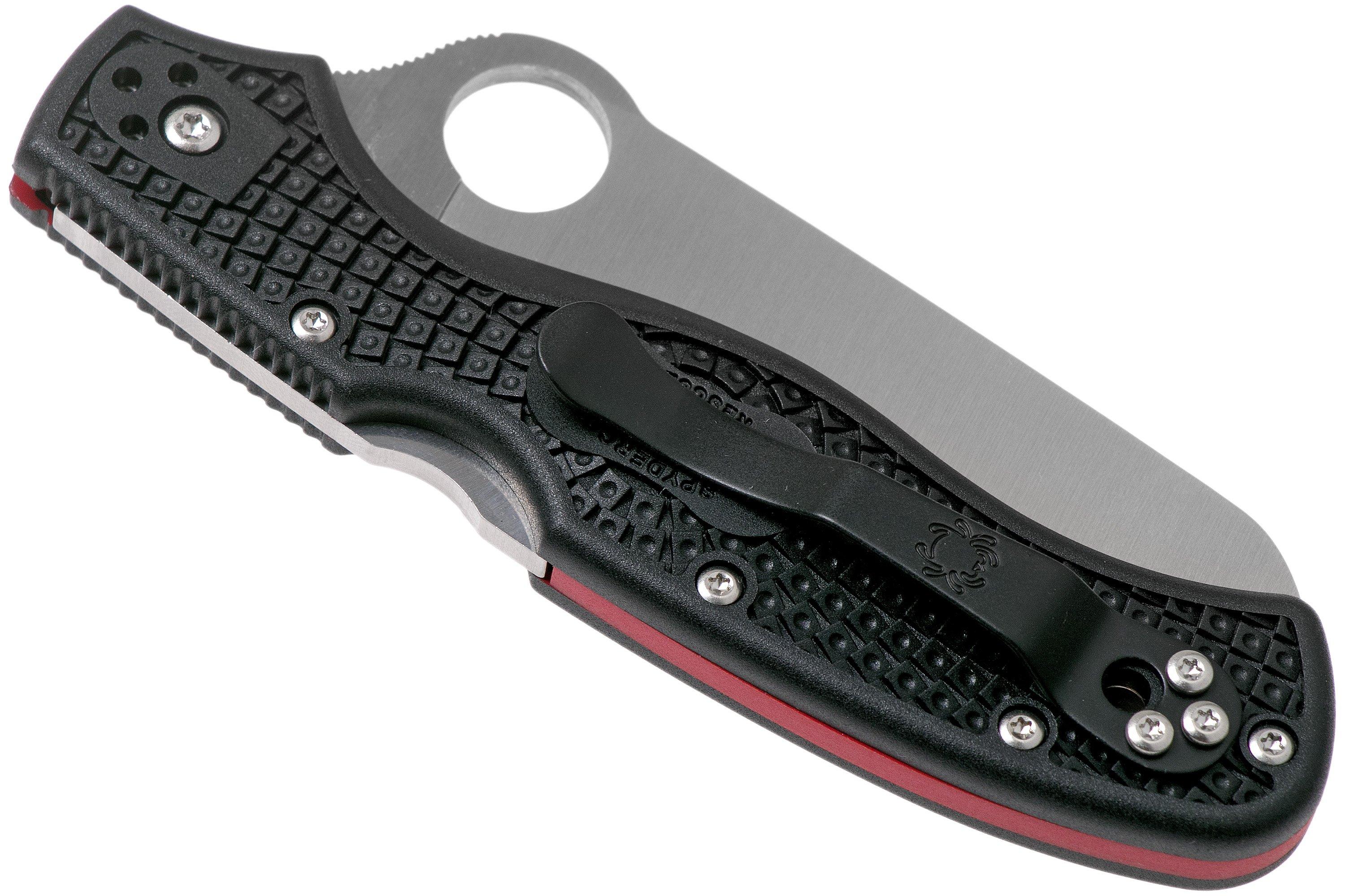 Spyderco Rescue 3 Thin Red Line C14FSBKRD3 serrated rescue knife ...