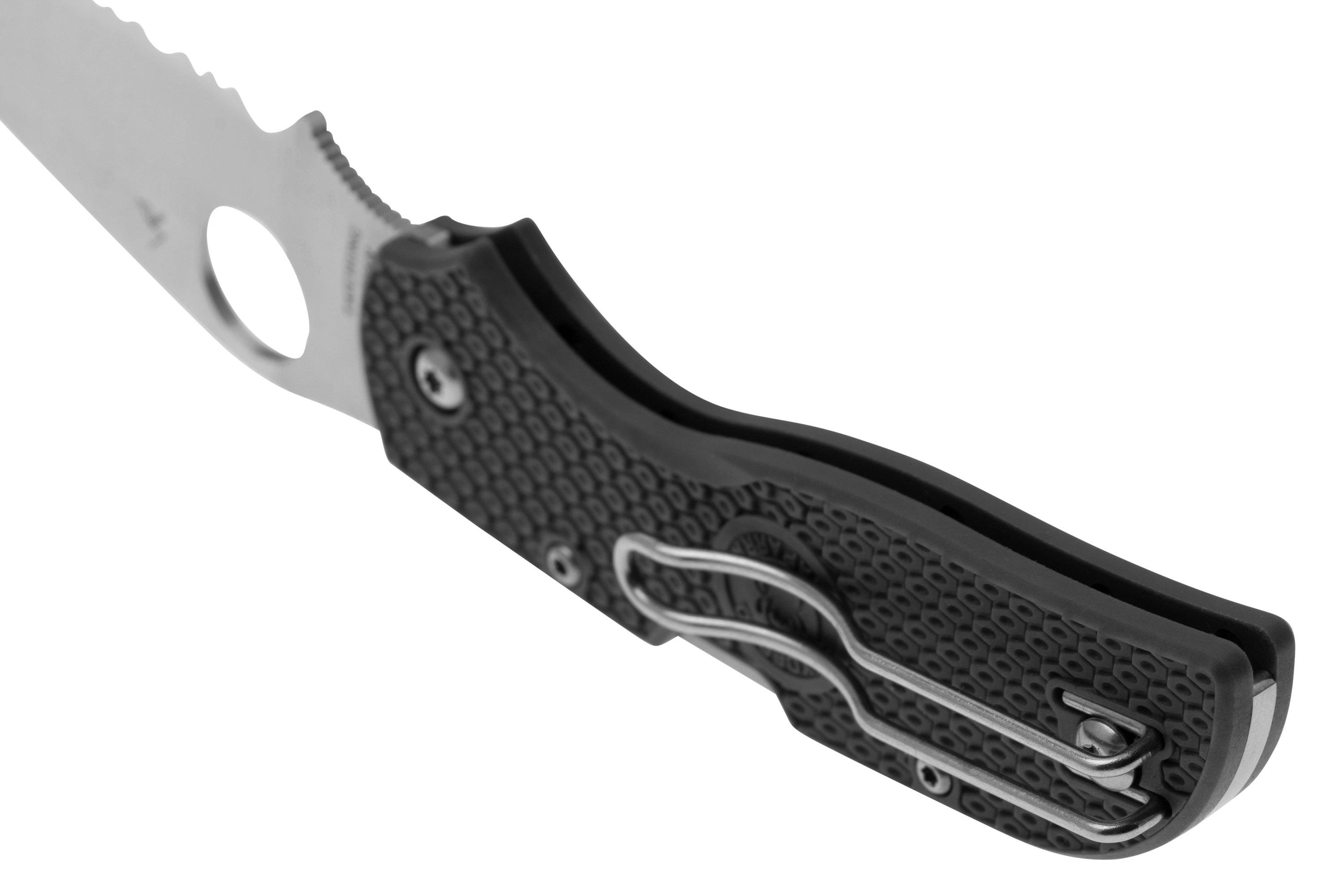 Spyderco Chaparral Lightweight C152SGY Gray FRN, serrated pocket knife ...