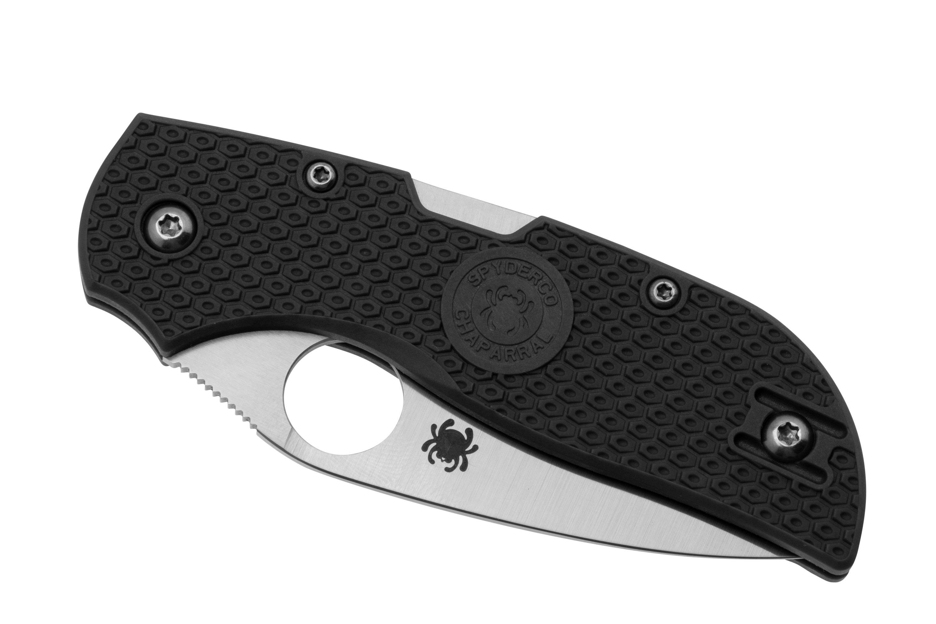 Spyderco Chaparral Lightweight C152SGY Gray FRN, serrated pocket knife ...