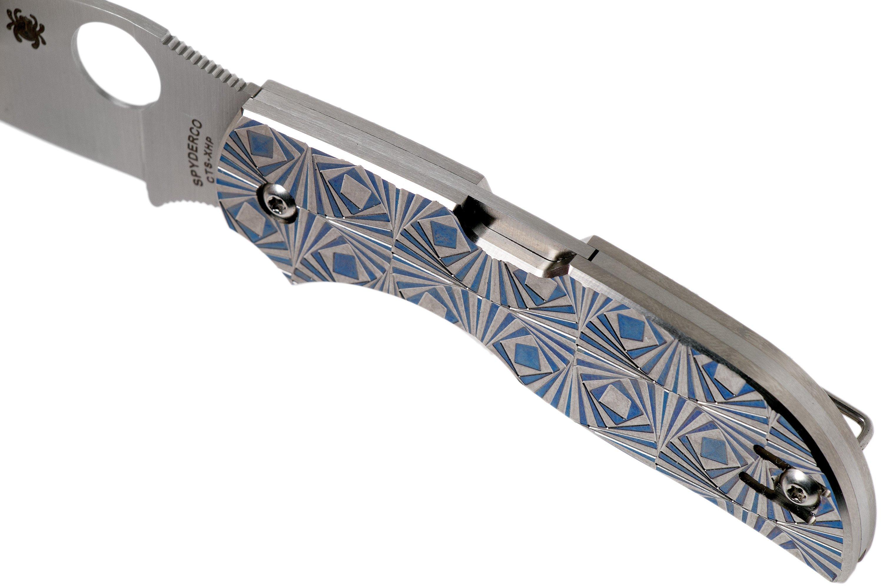 Spyderco Chaparral Blue Stepped Titanium C152STIBLP navaja | Compras ...