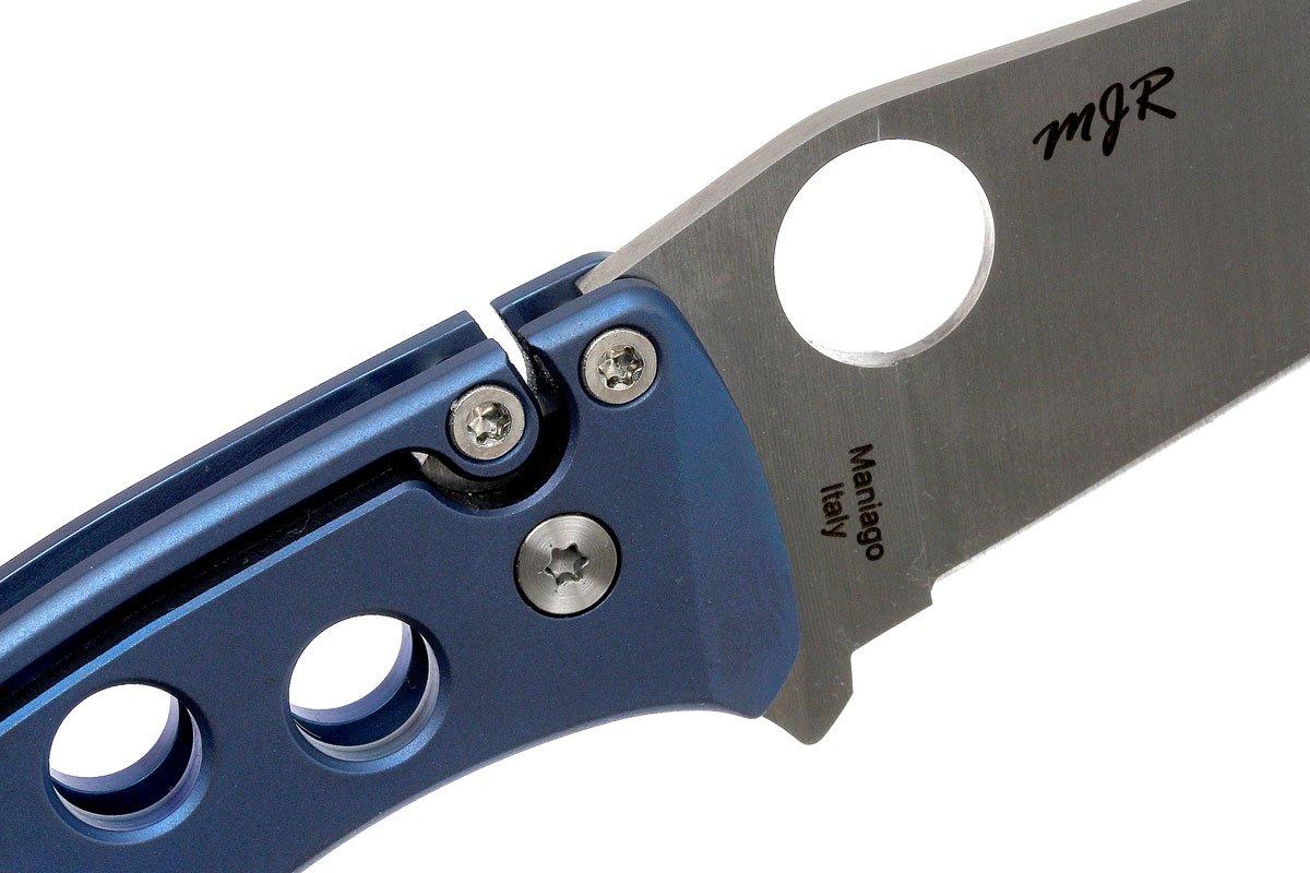 Spyderco PITS Folder Ti Blue C192TIBL | Advantageously shopping at ...