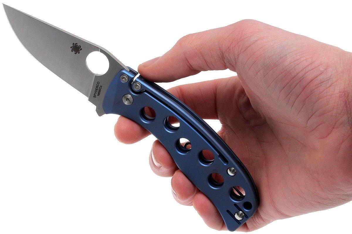 Spyderco PITS Folder Ti Blue C192TIBL | Advantageously shopping at ...