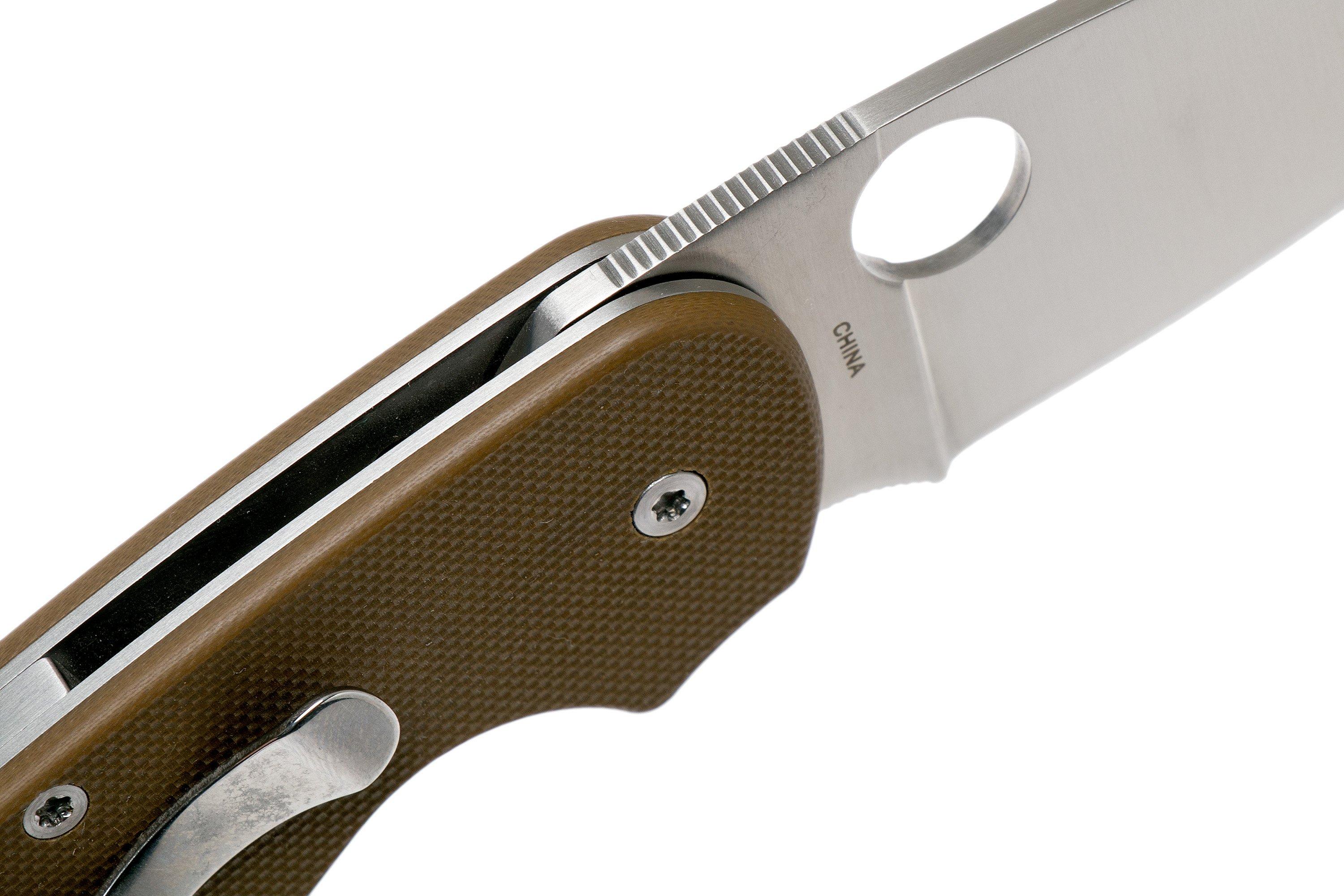 Spyderco Efficient C216GPBN brown pocket knife | Advantageously ...