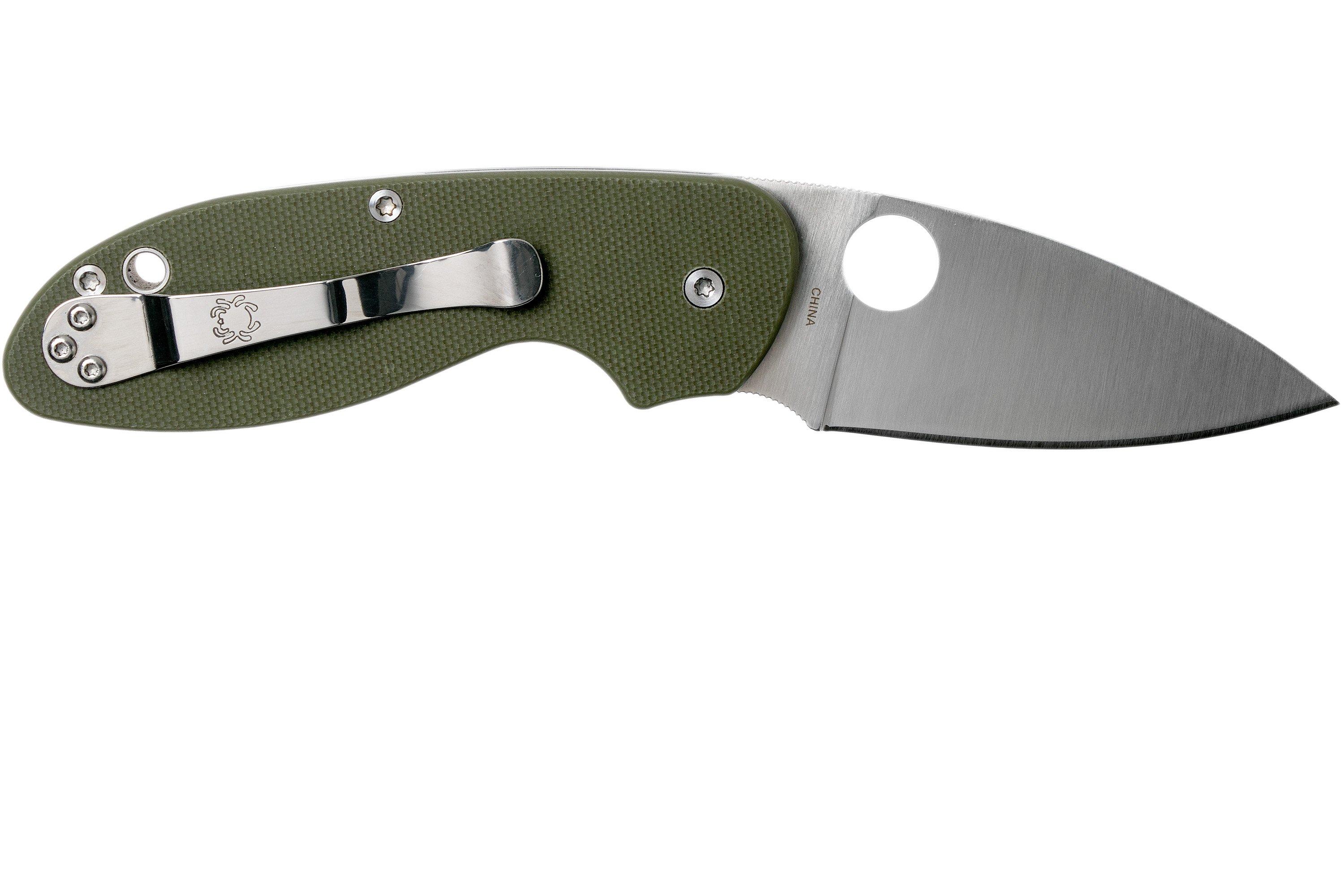 Spyderco Efficient C216GPGR green pocket knife | Advantageously ...