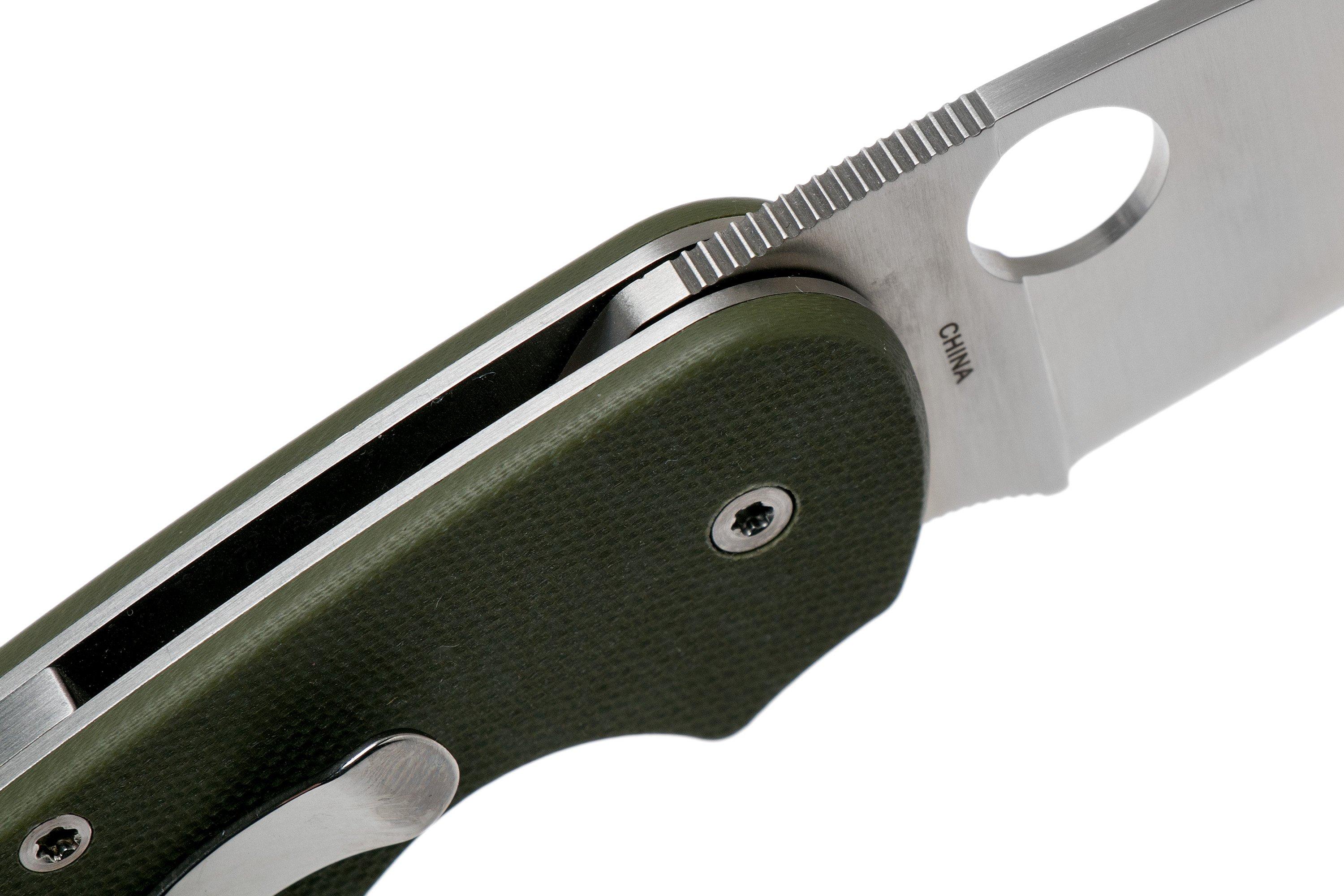 Spyderco Efficient C216GPGR green pocket knife | Advantageously ...