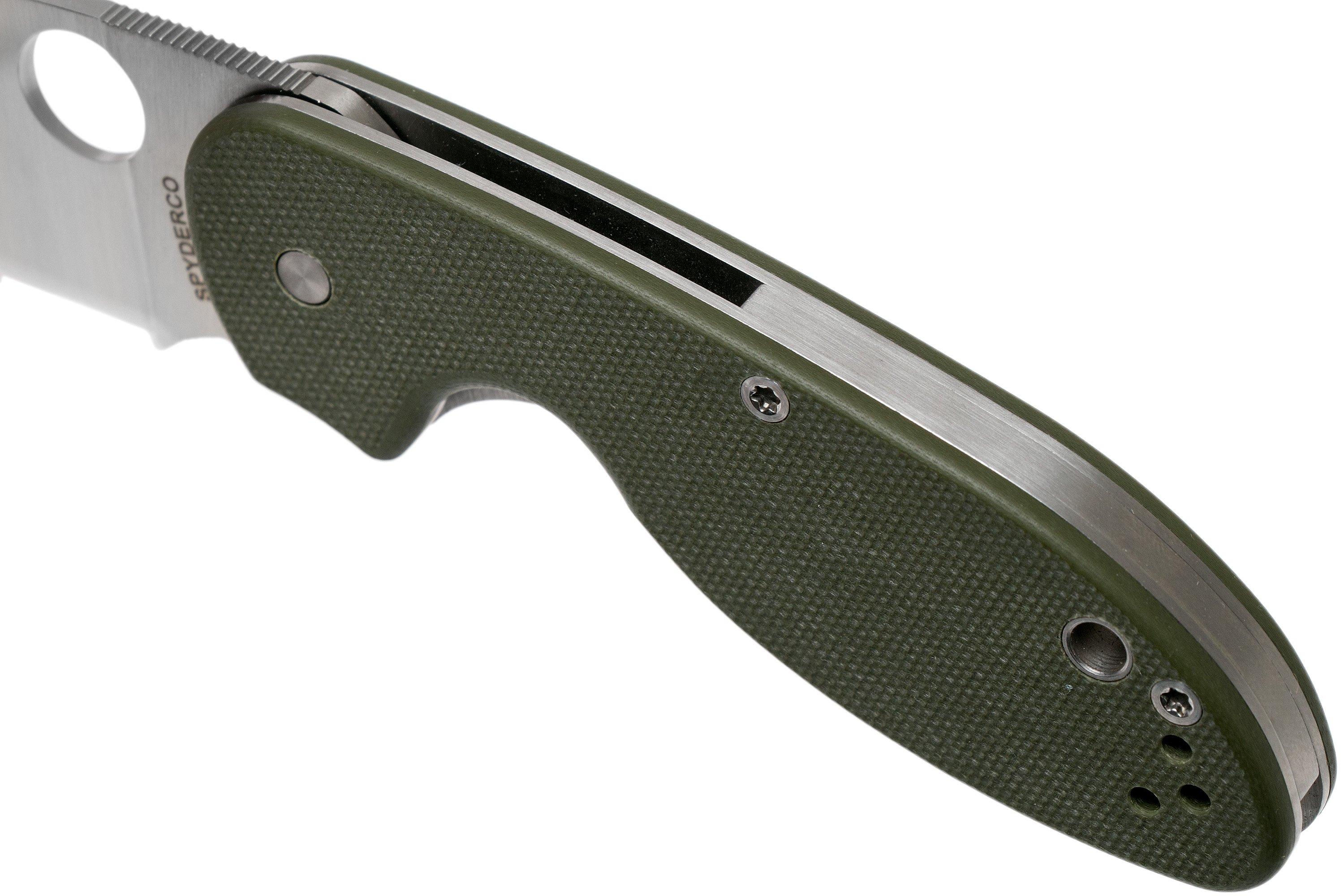 Spyderco Efficient C216GPGR green pocket knife | Advantageously ...