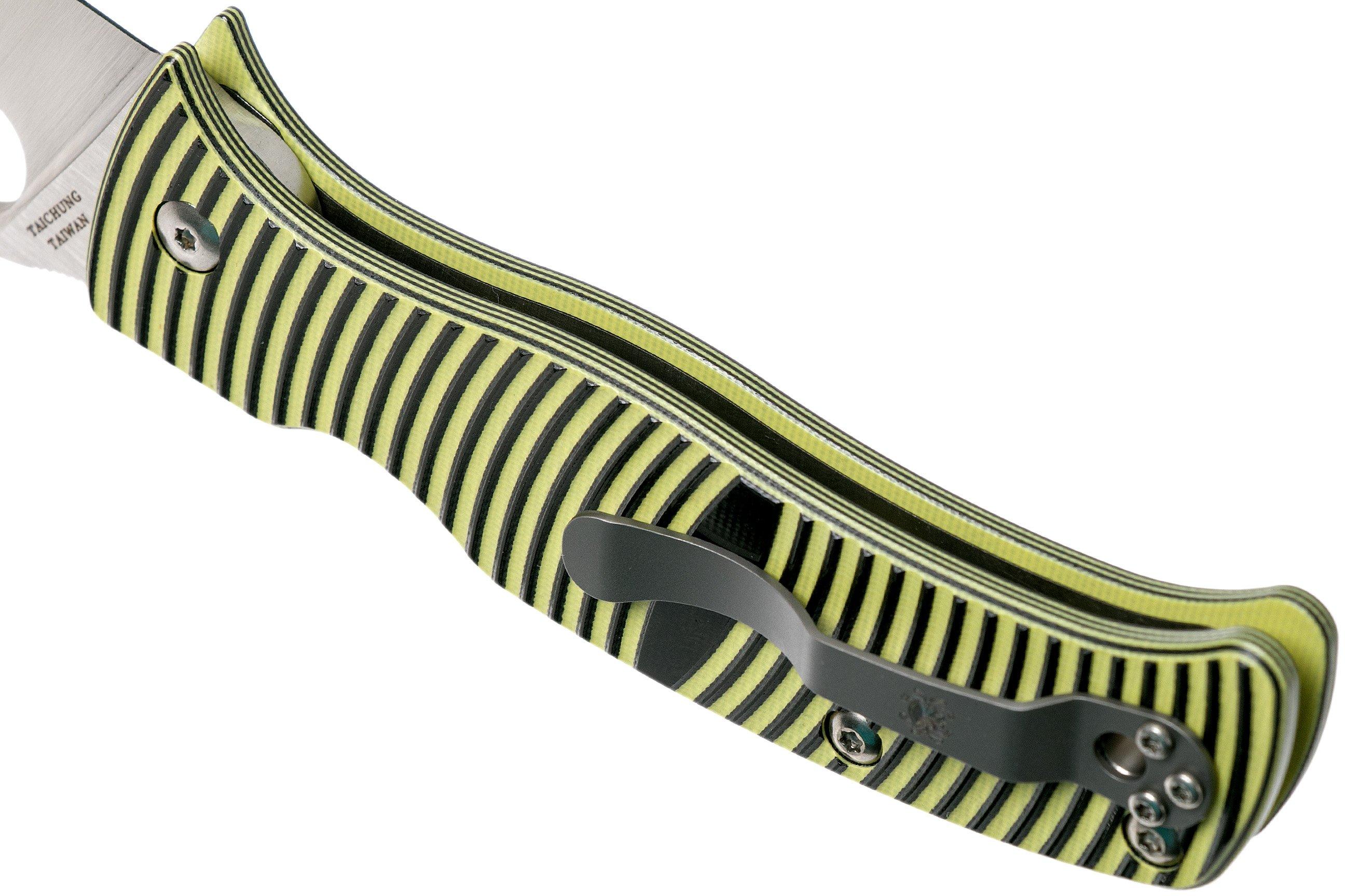 Spyderco Caribbean C217GPSF Sheepfoot pocket knife, Sal Glesser design ...