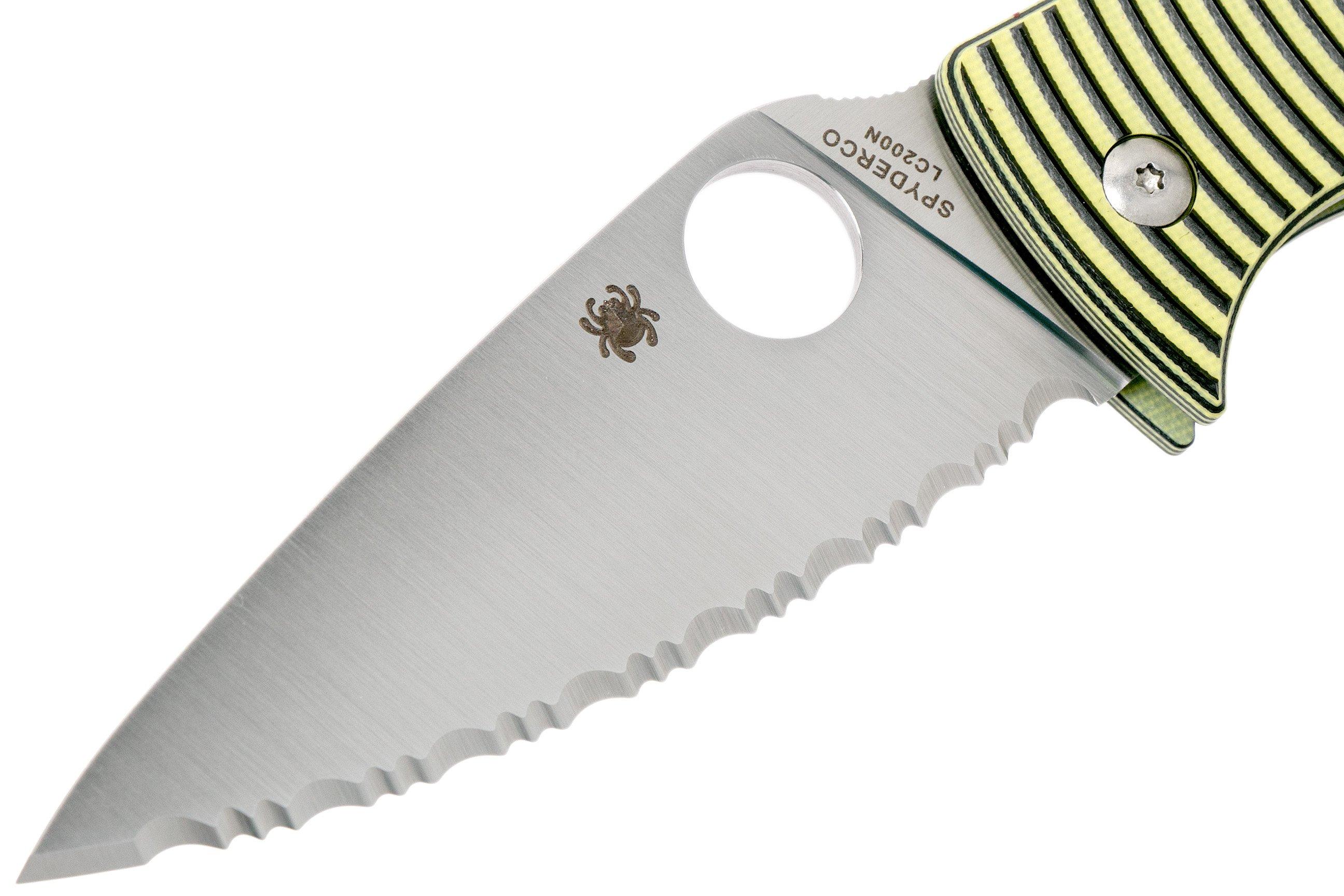 Spyderco Caribbean C217GS serrated pocket knife, Sal Glesser design ...